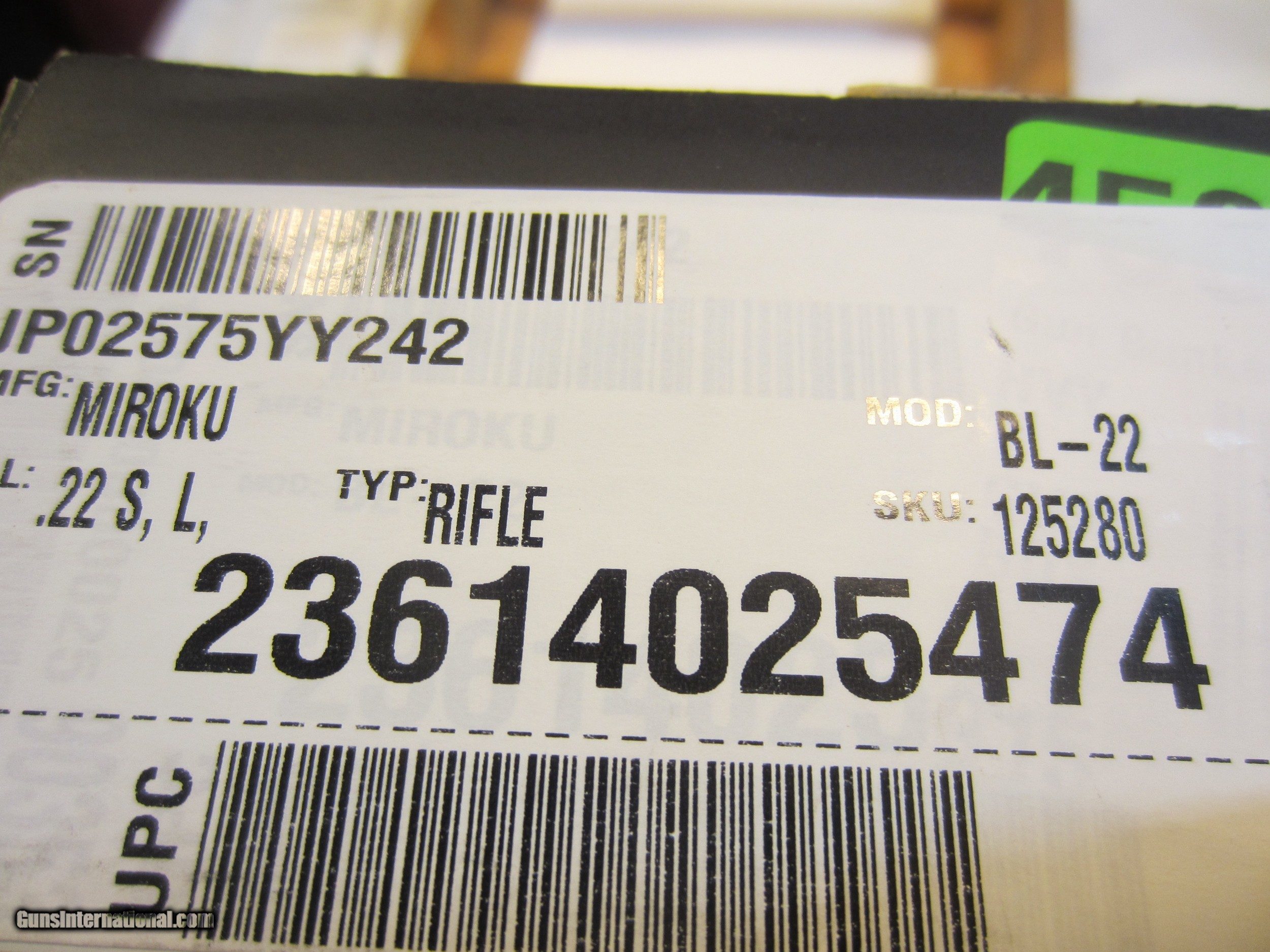 BROWNING BL1 22 LEVER RIFLE AS NEW IN BOX