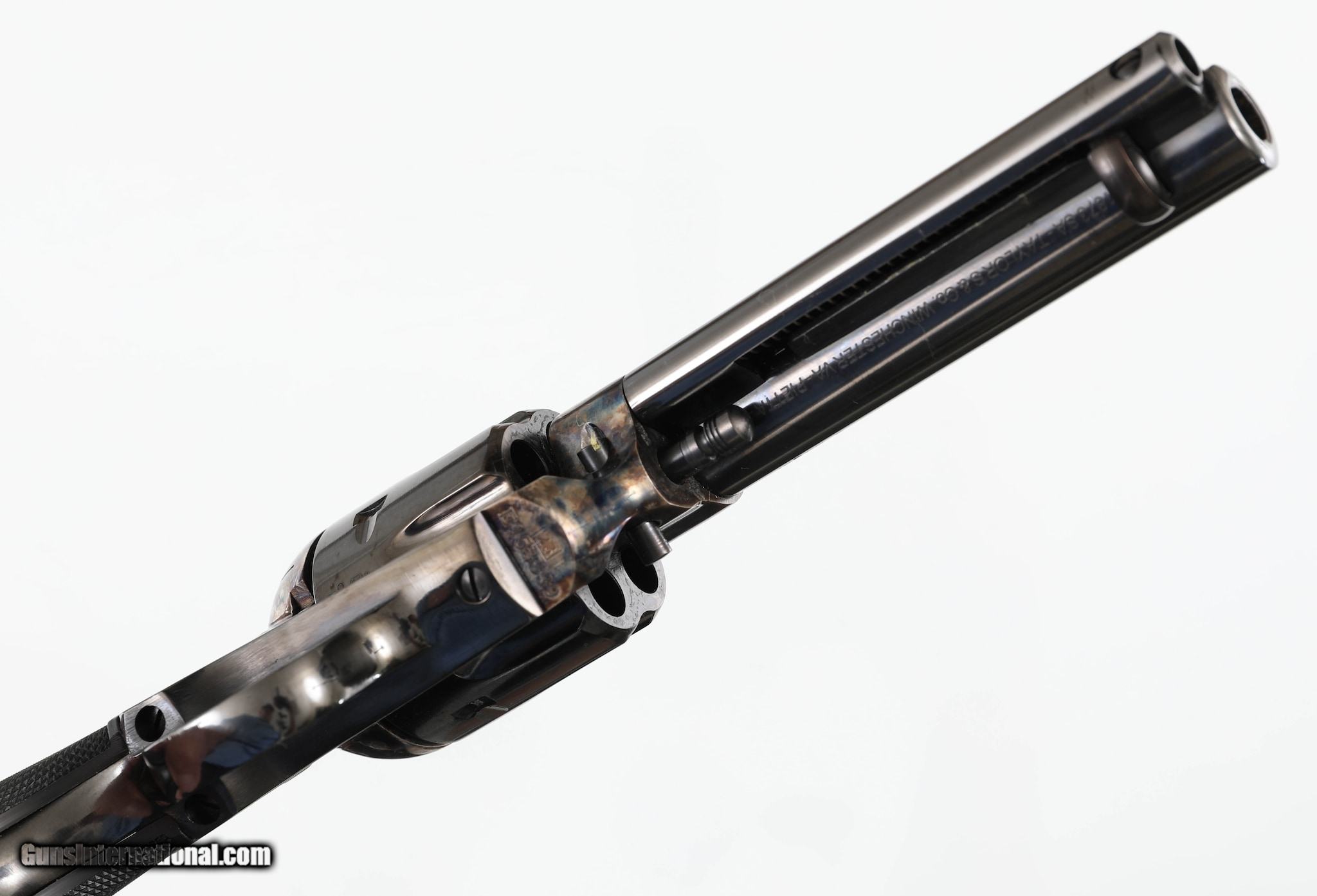 TAYLOR‚‚S & CO. NIB MODEL 1873 TC9 9MM SA 4.75" CASE COLORED CHECKERED ...