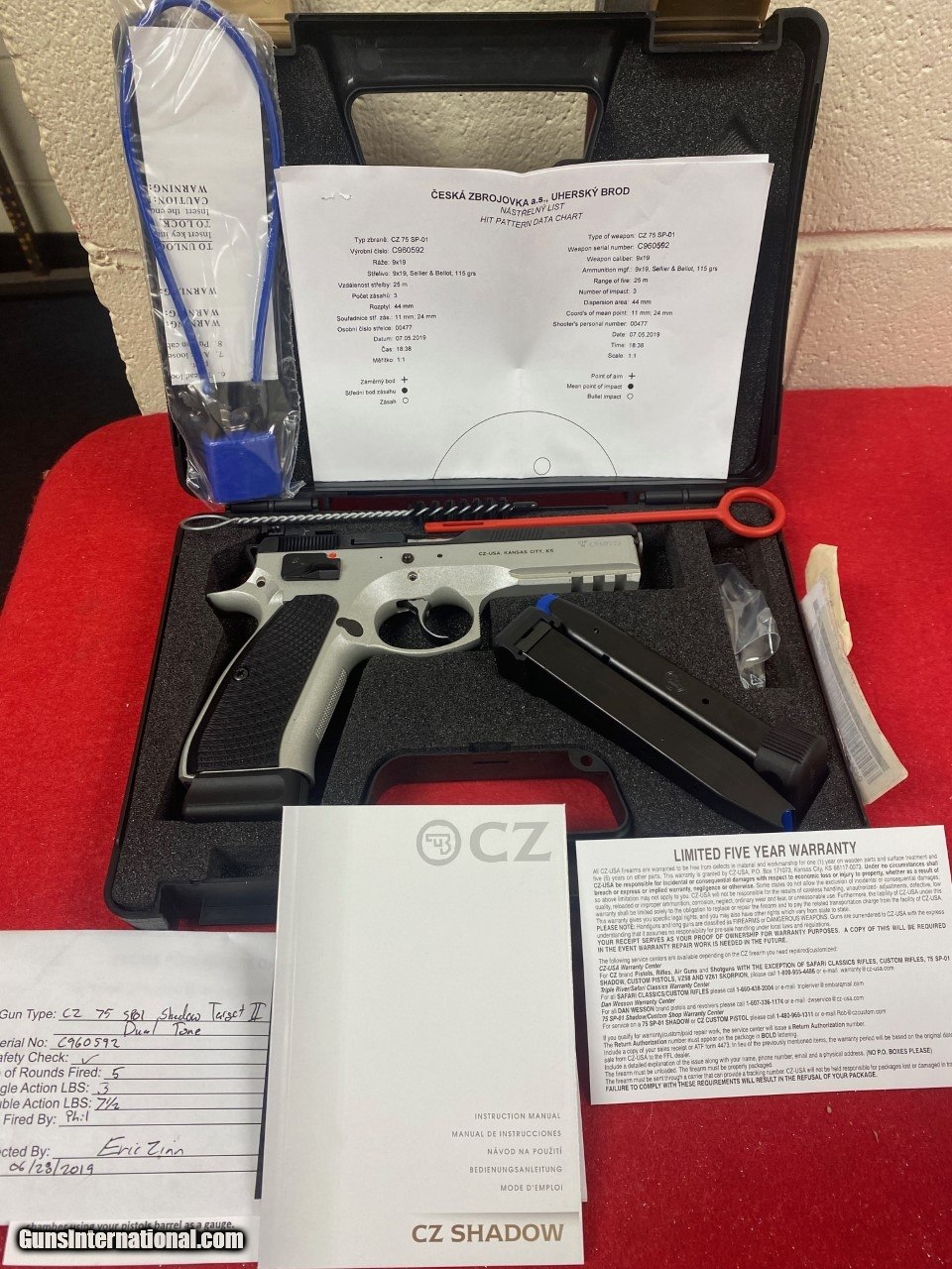 CZ-USA CZ 75 SP-01 SHADOW DUAL TONE 9MM LUGER (9X19 PARA) for sale