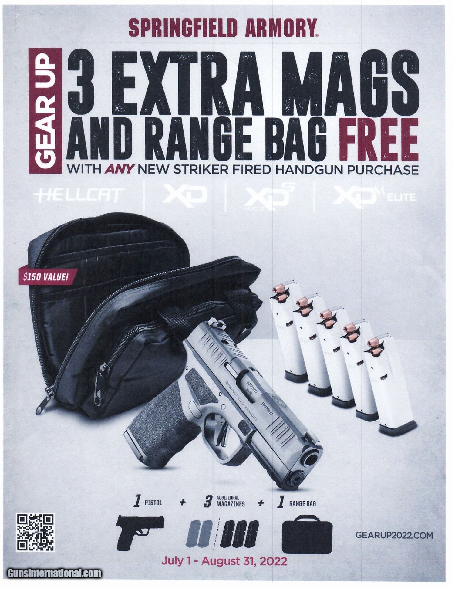 SPRINGFIELD ARMORY XD-M ELITE COMPACT OSP GEAR UP PACKAGE 9MM LUGER (9X19 PARA) for sale