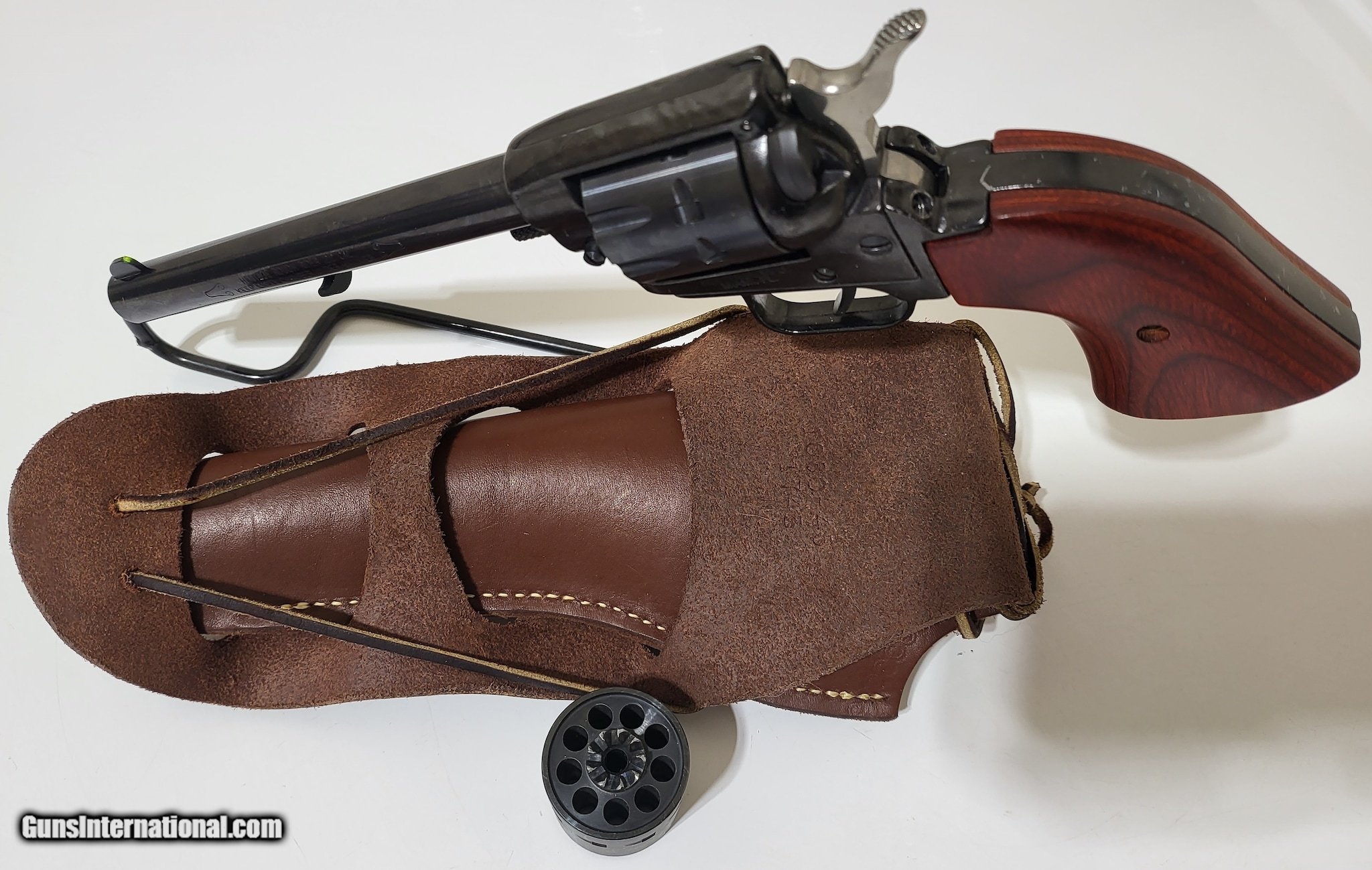 HERITAGE MFG. ROUGH RIDER RR22999MB6 & Hunter Leather Double Loop ...
