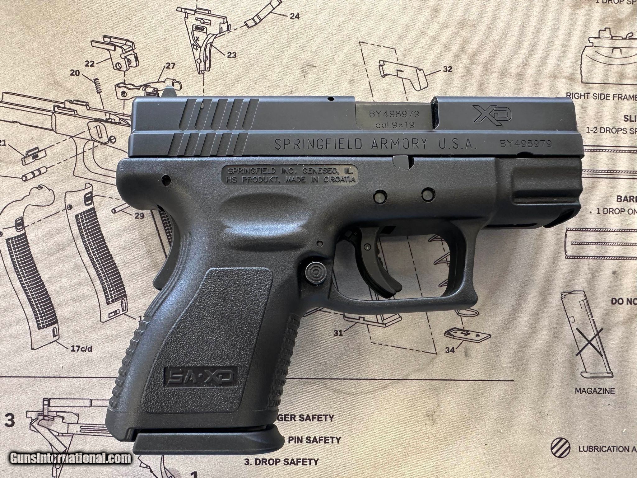 SPRINGFIELD ARMORY XD-9 SUB-COMPACT 9MM LUGER (9X19 PARA)