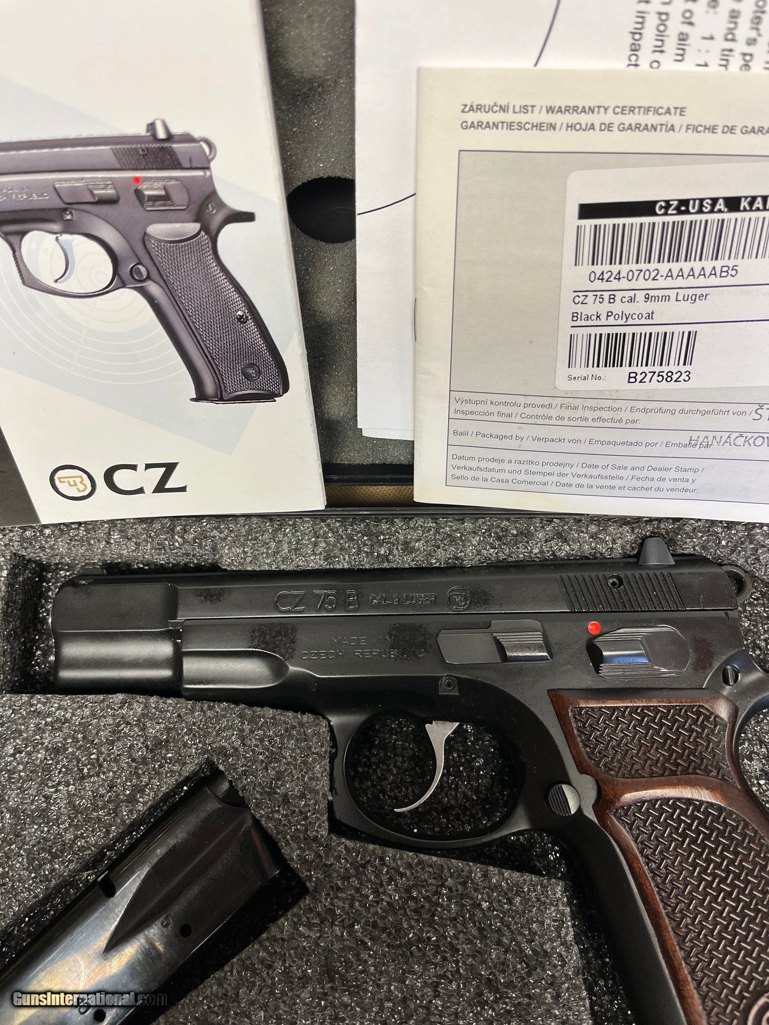 CZ 75B 9MM LUGER (9x19 PARA)