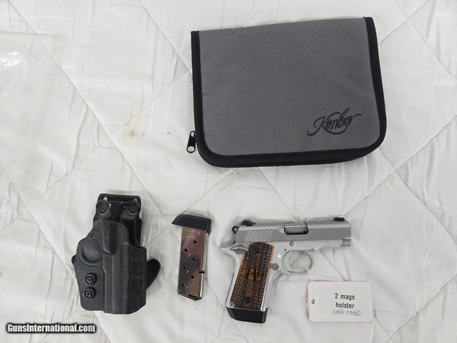 KIMBER Micro 9 Raptor Custom Shop w/2 Mags, Holster Soft Case 9MM LUGER ...