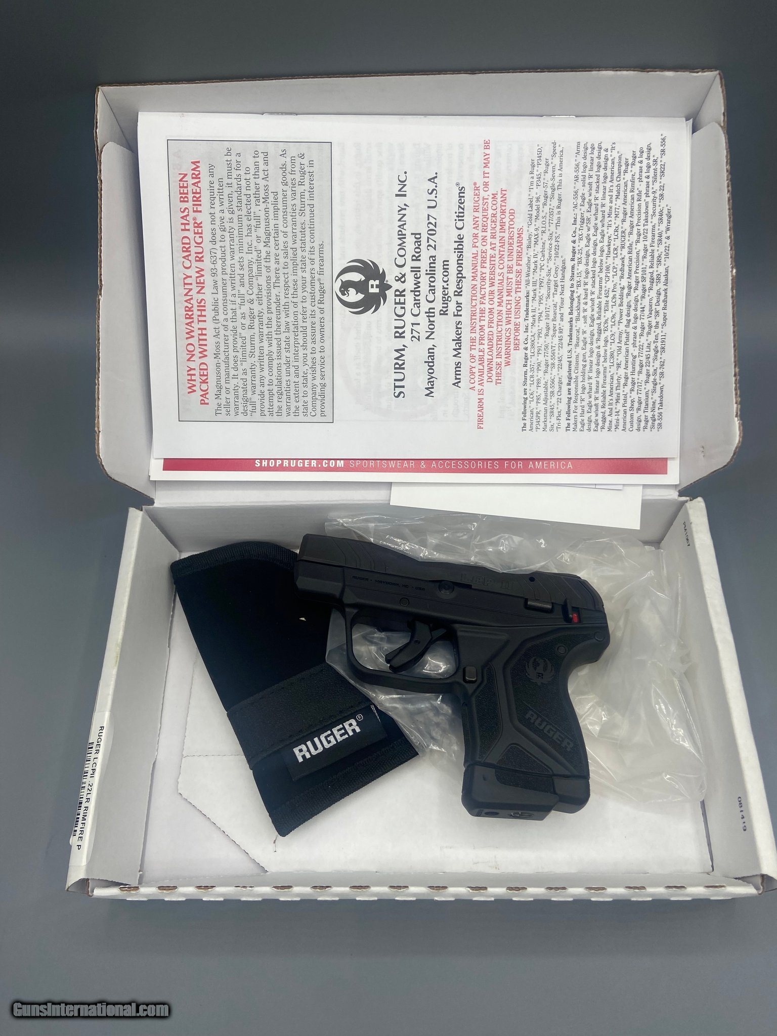 RUGER LCP II .22 LR