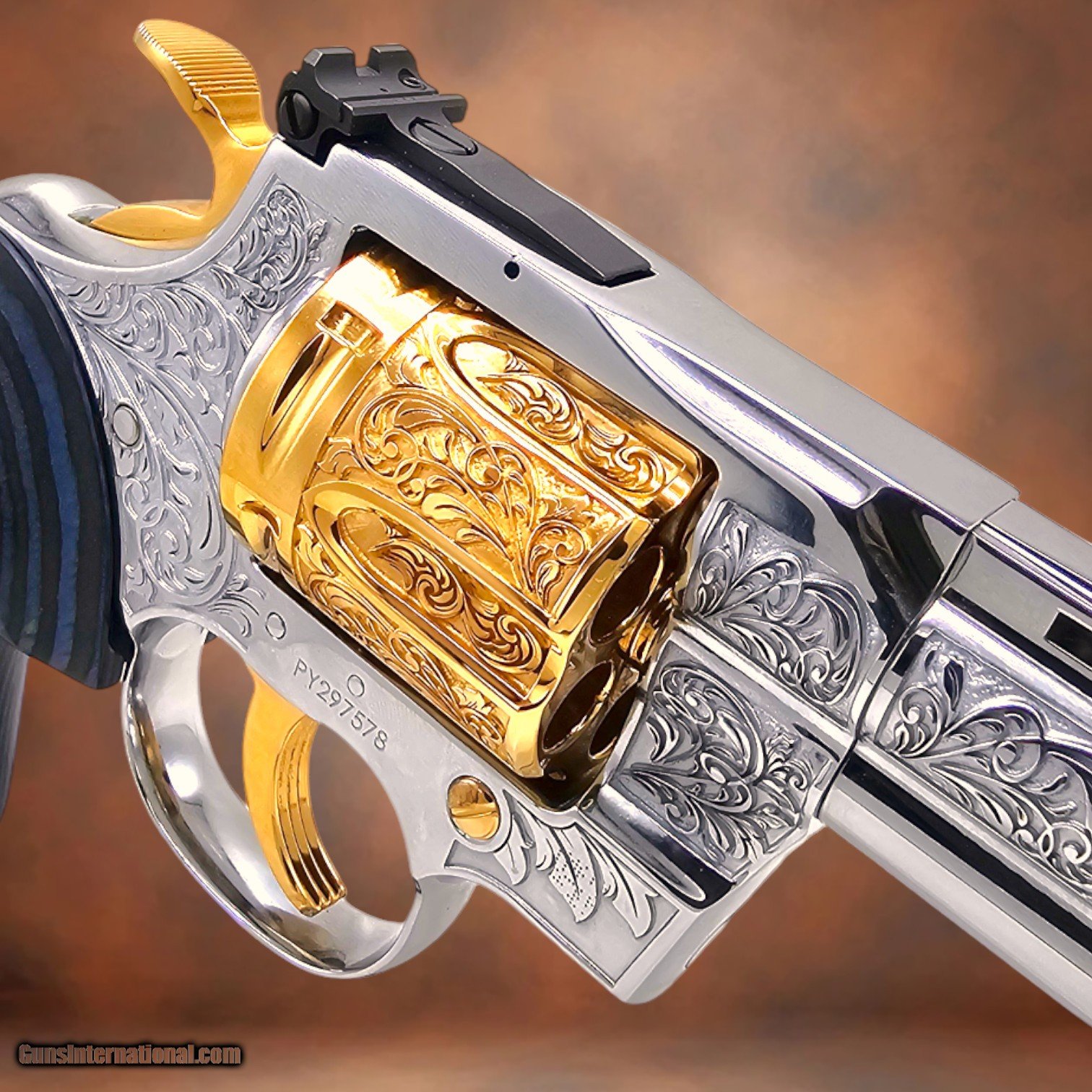 COLT Python 4" - 357 MAG - 6 ROUNDS - Engraved & 24K Gold Plated - RARE ...