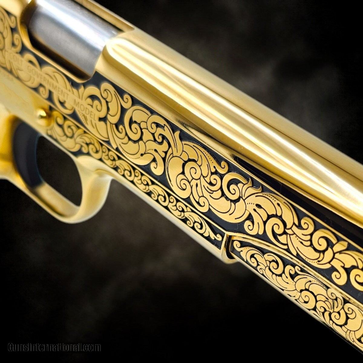 COLT 24K Gold - 1911 - 45ACP - Unique COLT Scroll Engraved - Polished ...