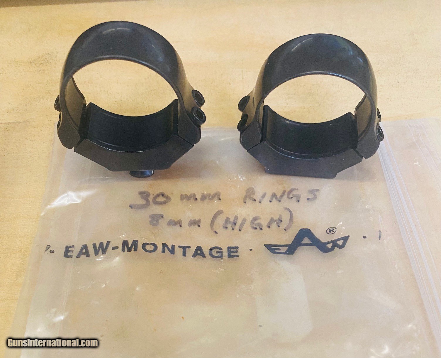 EAW-MONTAGE 30MM SCOPE RINGS: 2 SETS