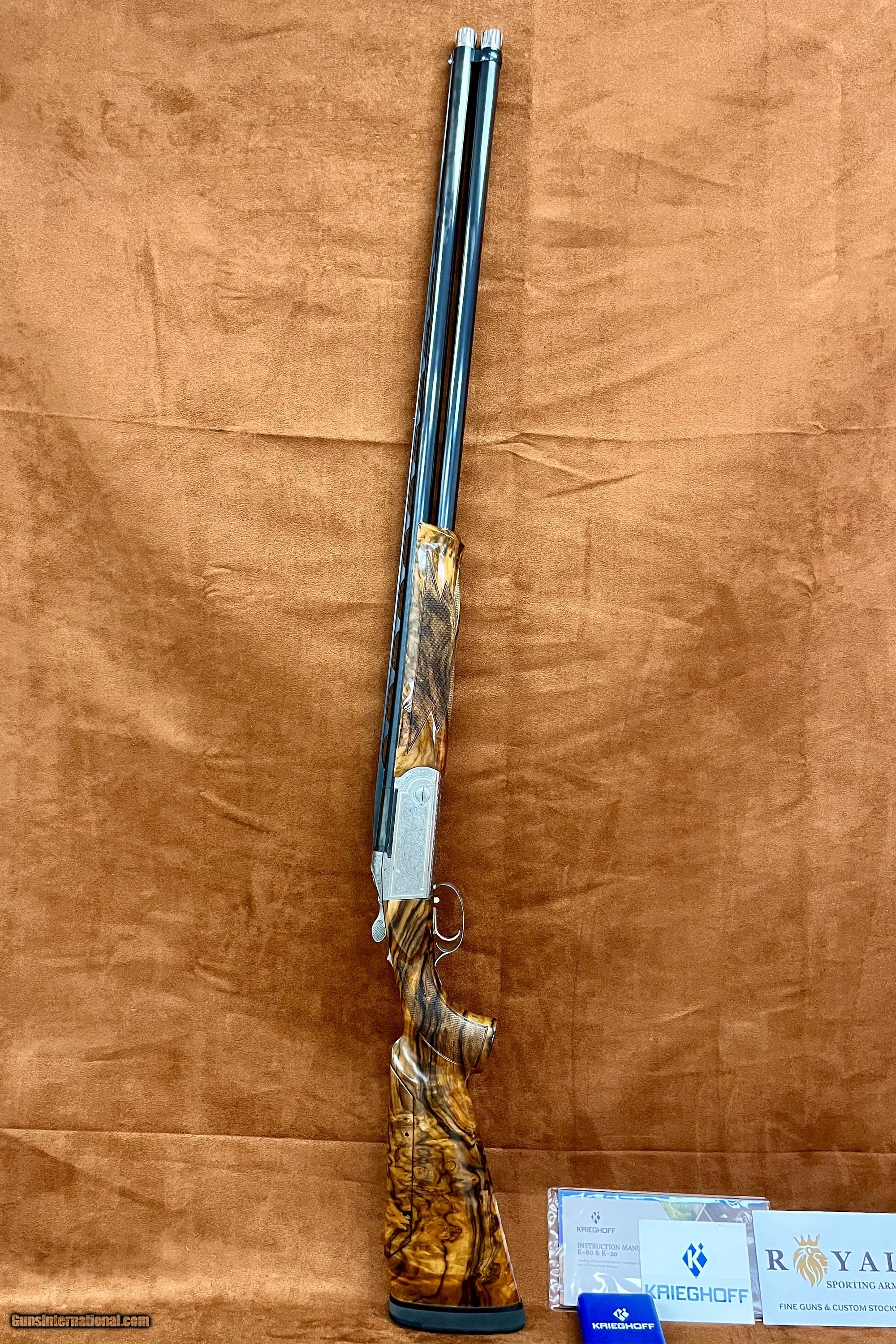 Krieghoff K80 32” Gold superscroll Spectacular Exhibition grade stock