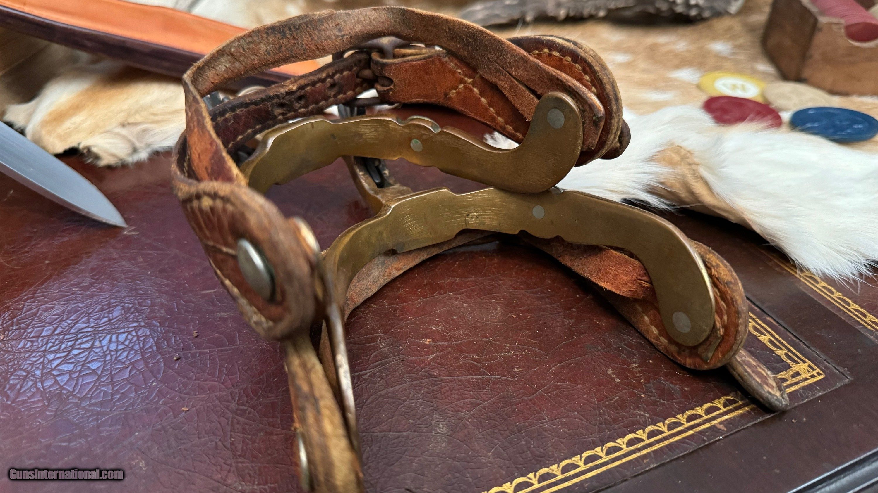 Vintage August Buermann North & Judd Hercules Bronze Spurs Single Spot ...