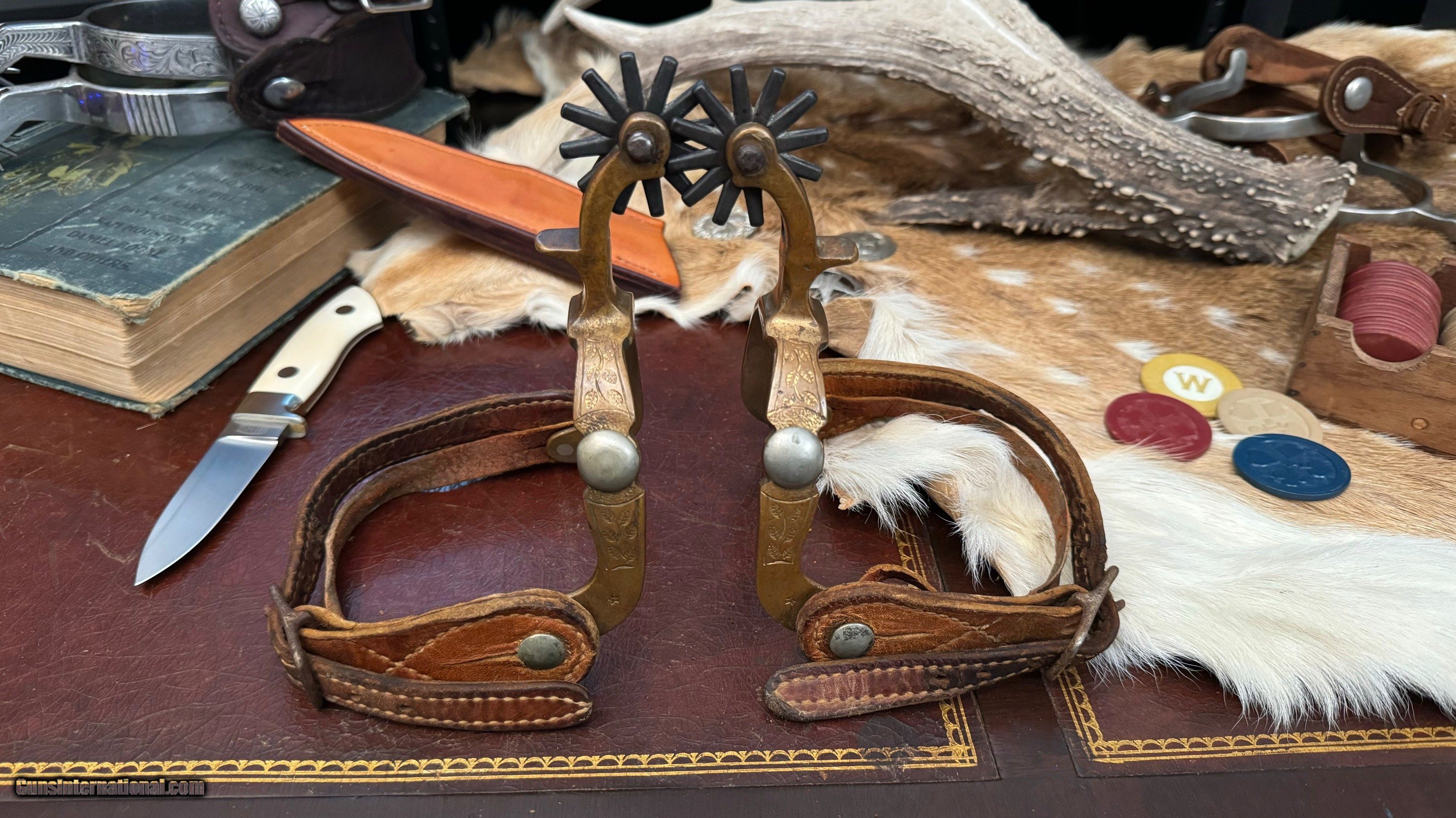 Vintage August Buermann North & Judd Hercules Bronze Spurs Single Spot ...