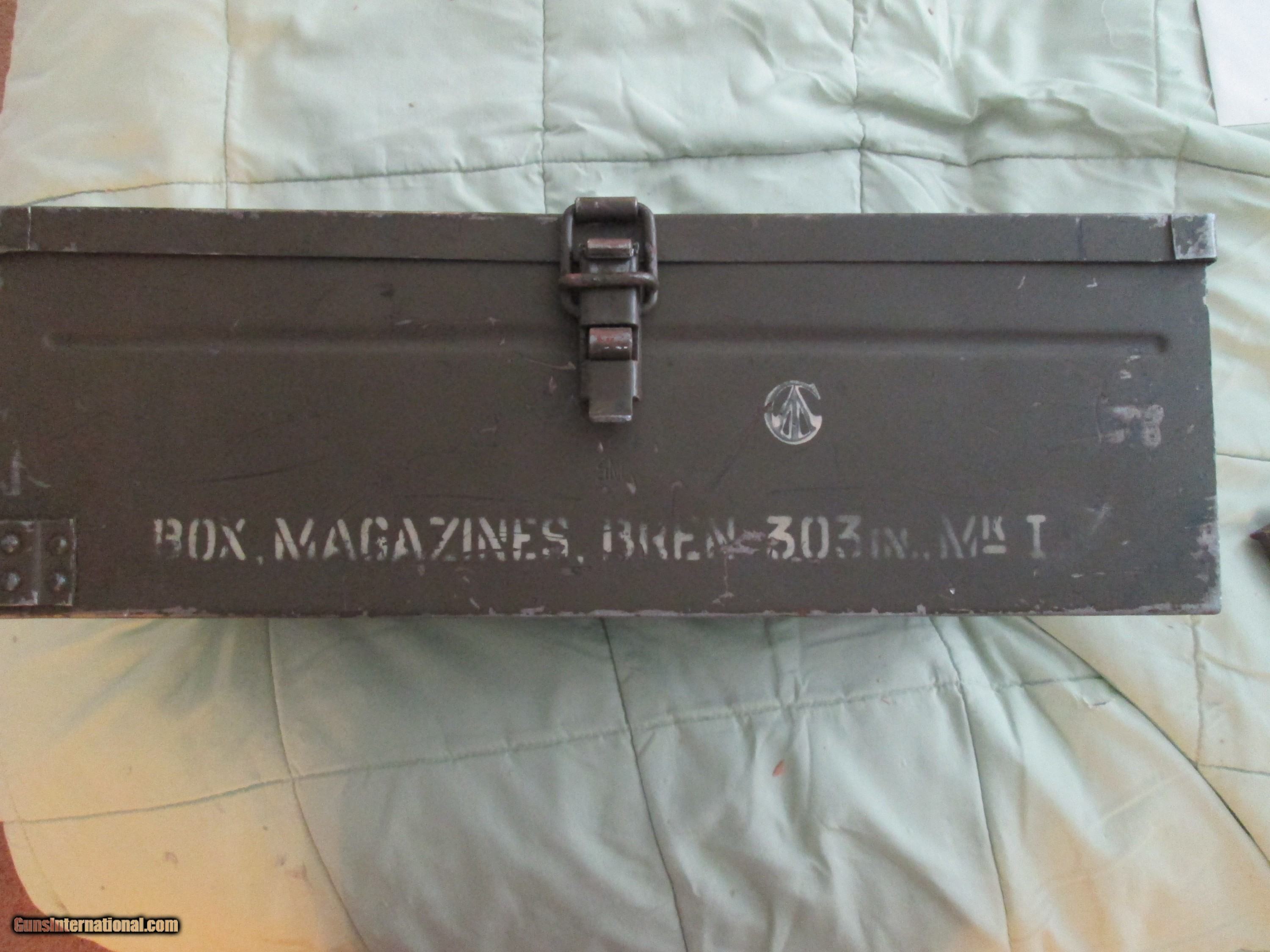 Brand New Bren Gun Mags cal. .303 in original metal container and Brand ...