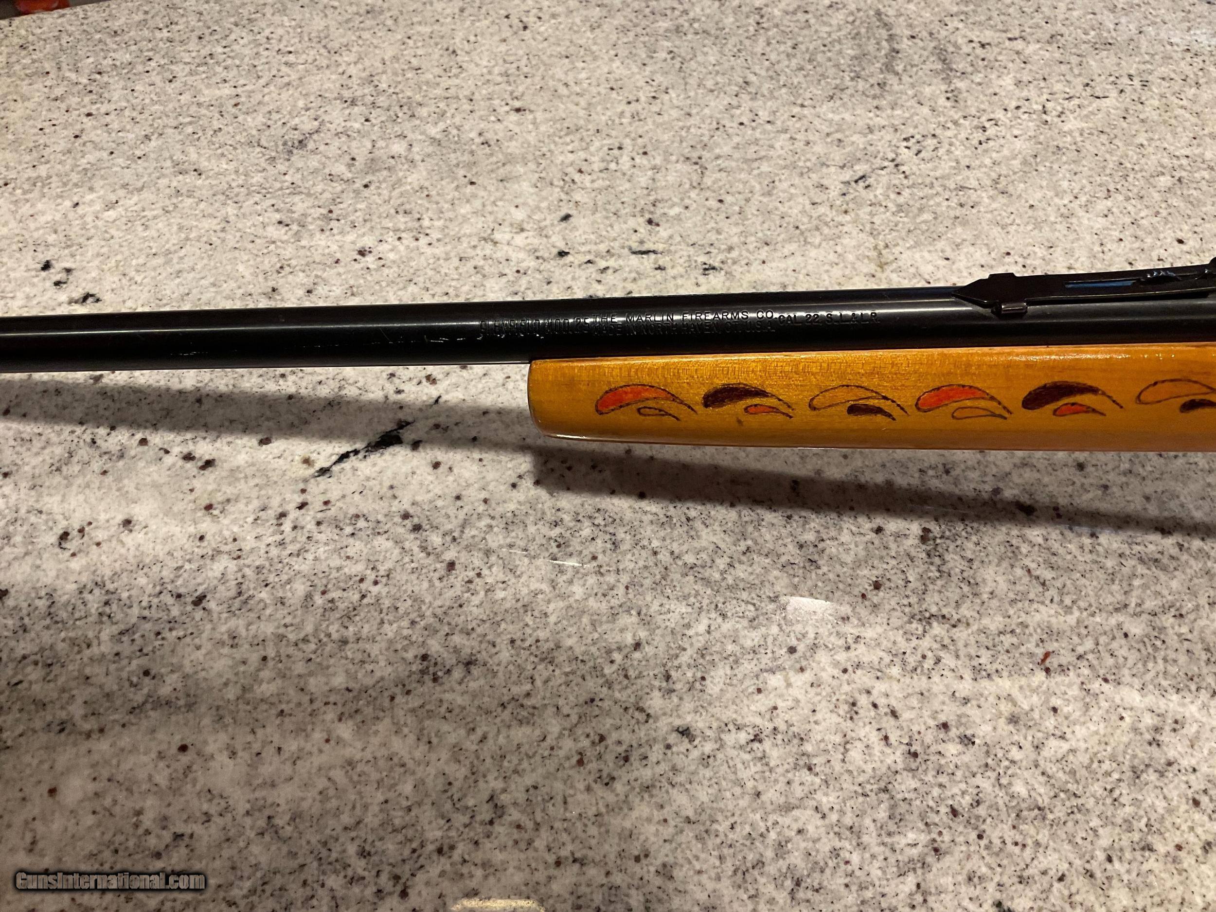 Cherokee Indian decorated Marlin Model .22 Rifle