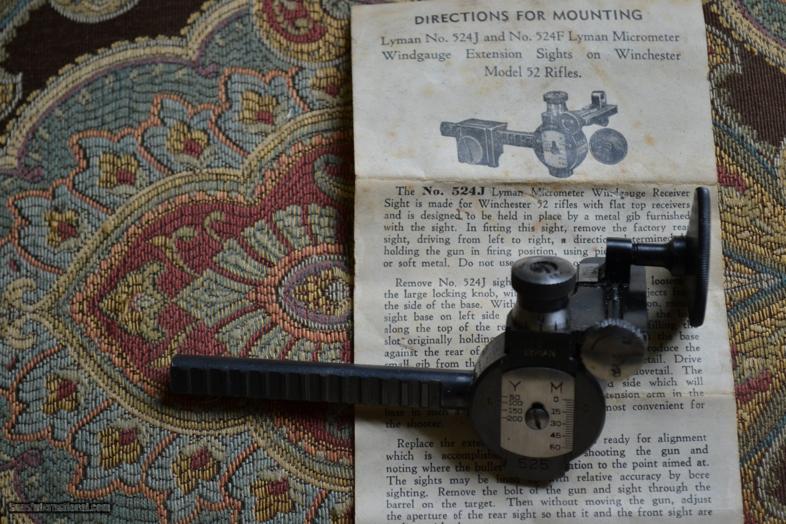 Vintage Lyman hi-lo extension micrometer windguage receiver site model ...