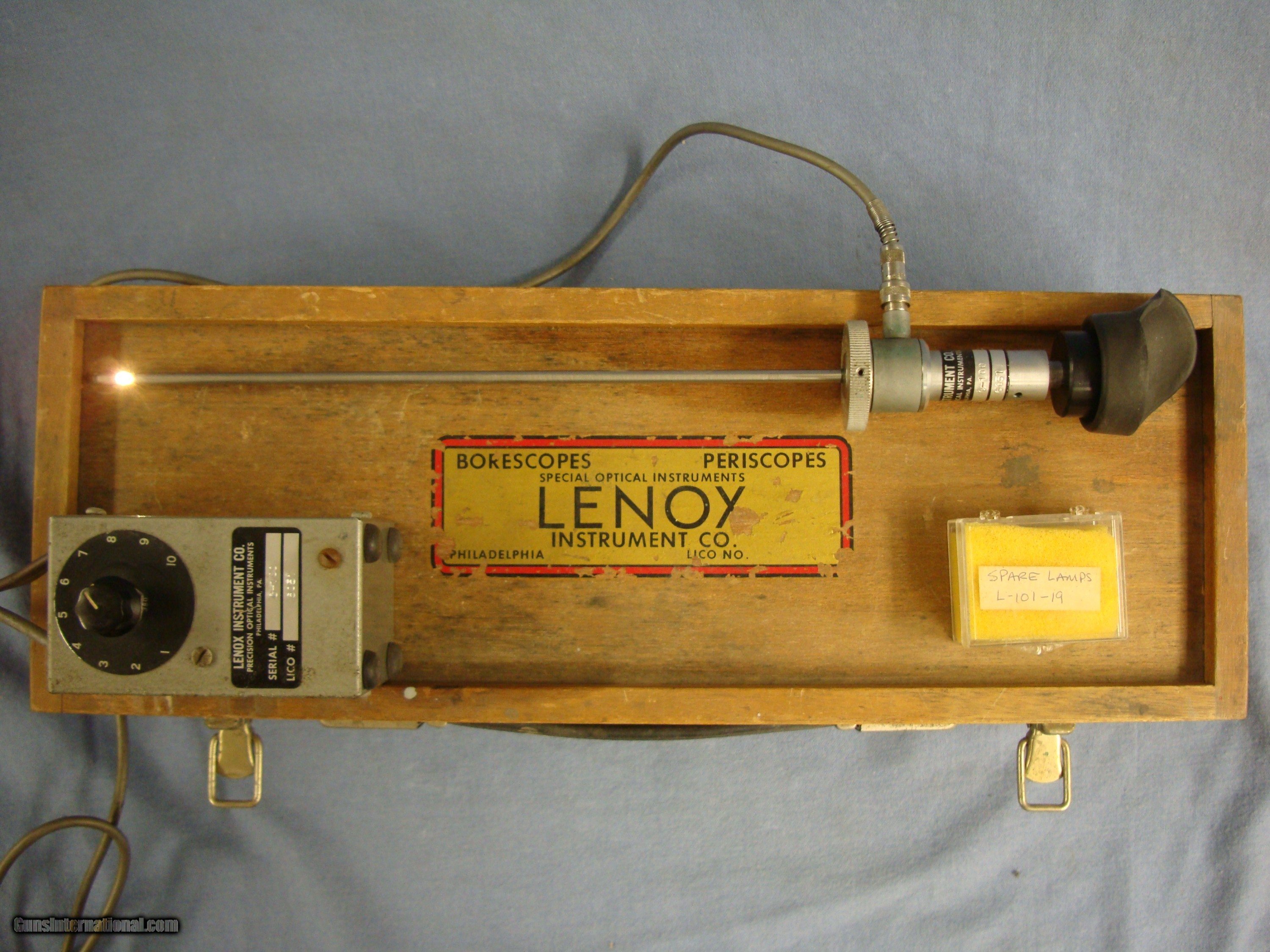 Lenox Instrument co. 6051 borescope, 10", w/case. Vintage. Works well ...