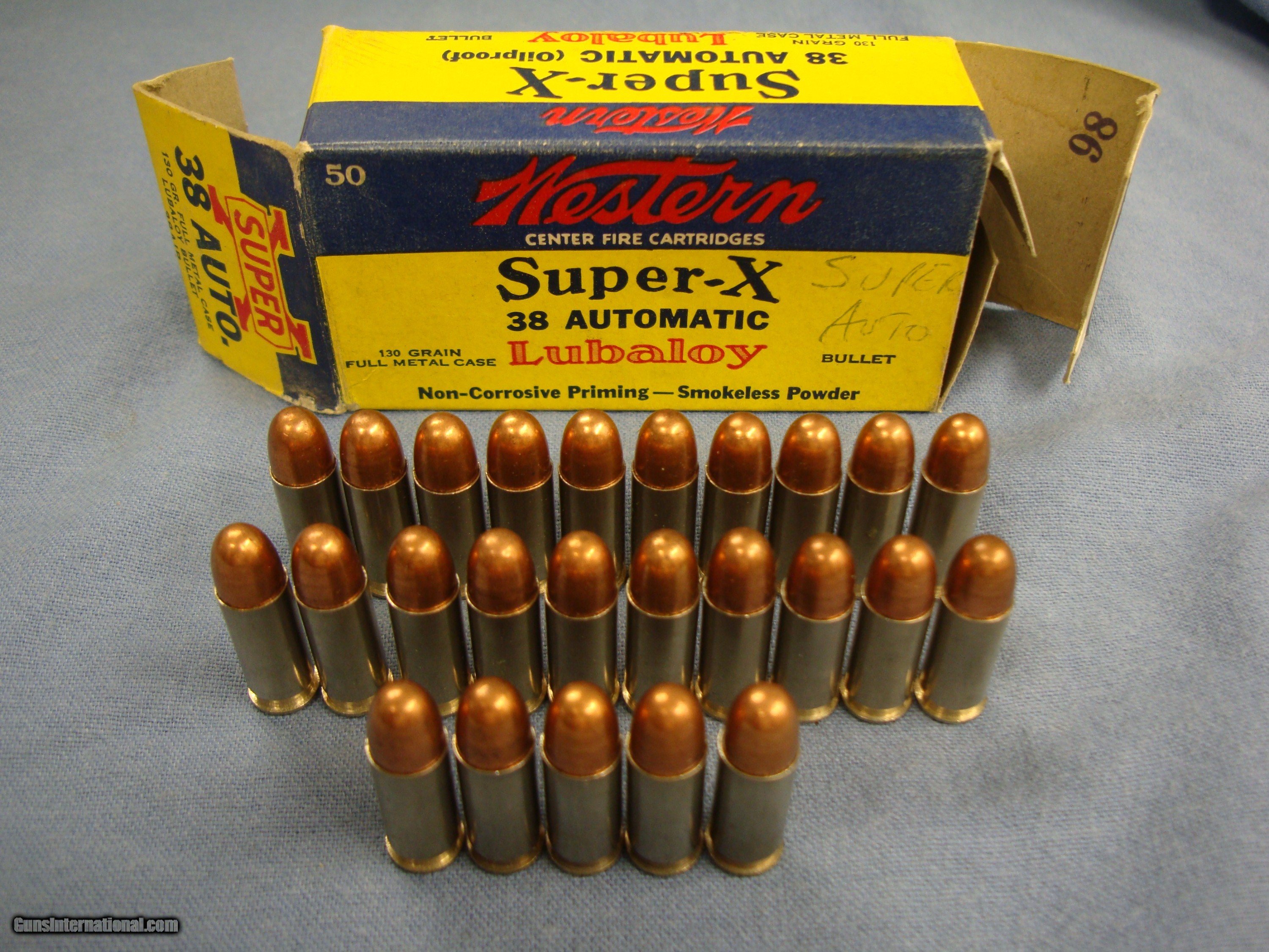 Western(Winchester) 38 Automatic(38 Super, 38 Super Auto), 25 factory ...
