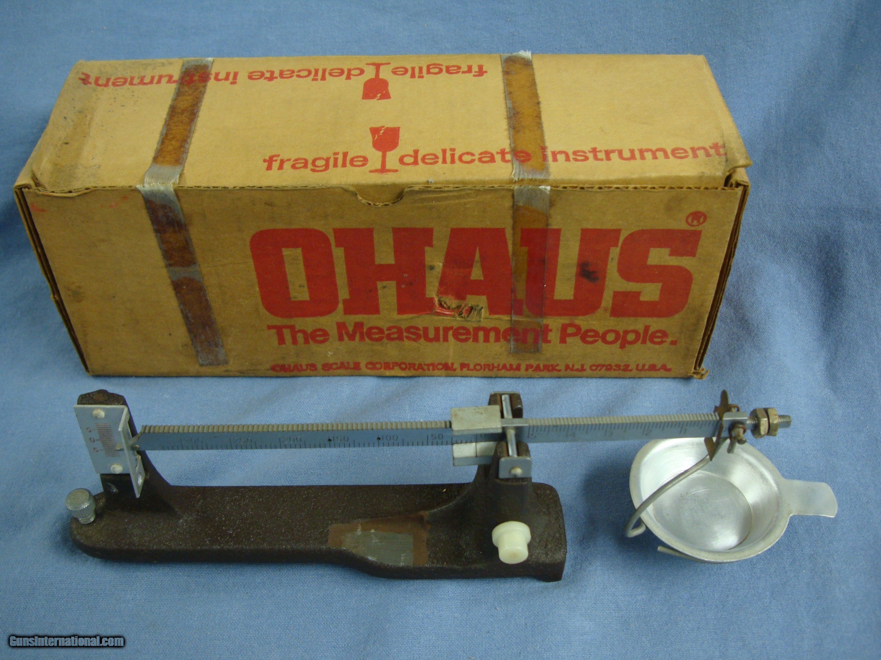 Ohaus 505 reloading scale. Vintage with original factory box. Free ...