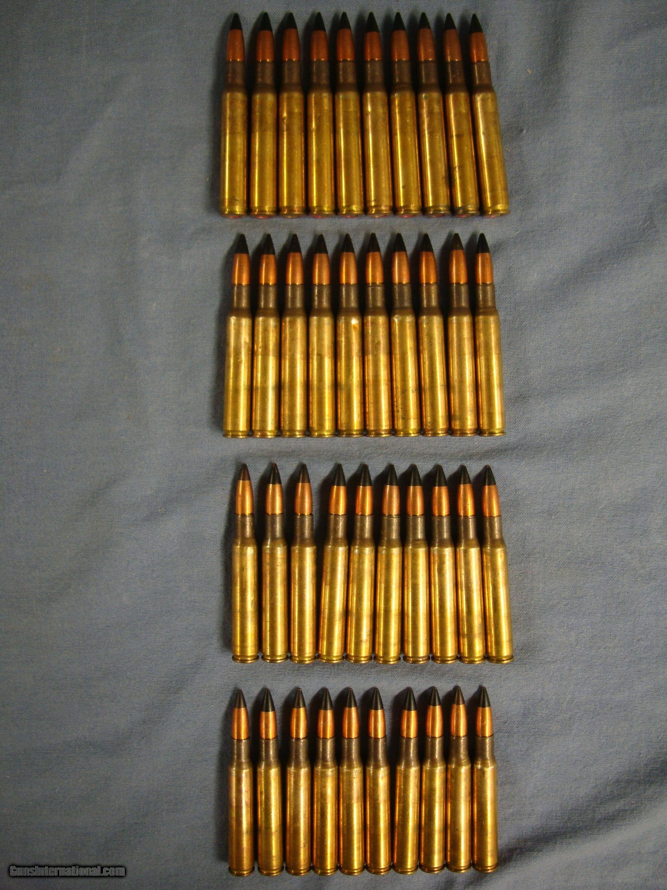 .30-06 black tip US military cartridges. 40 rounds all head stamped LC ...