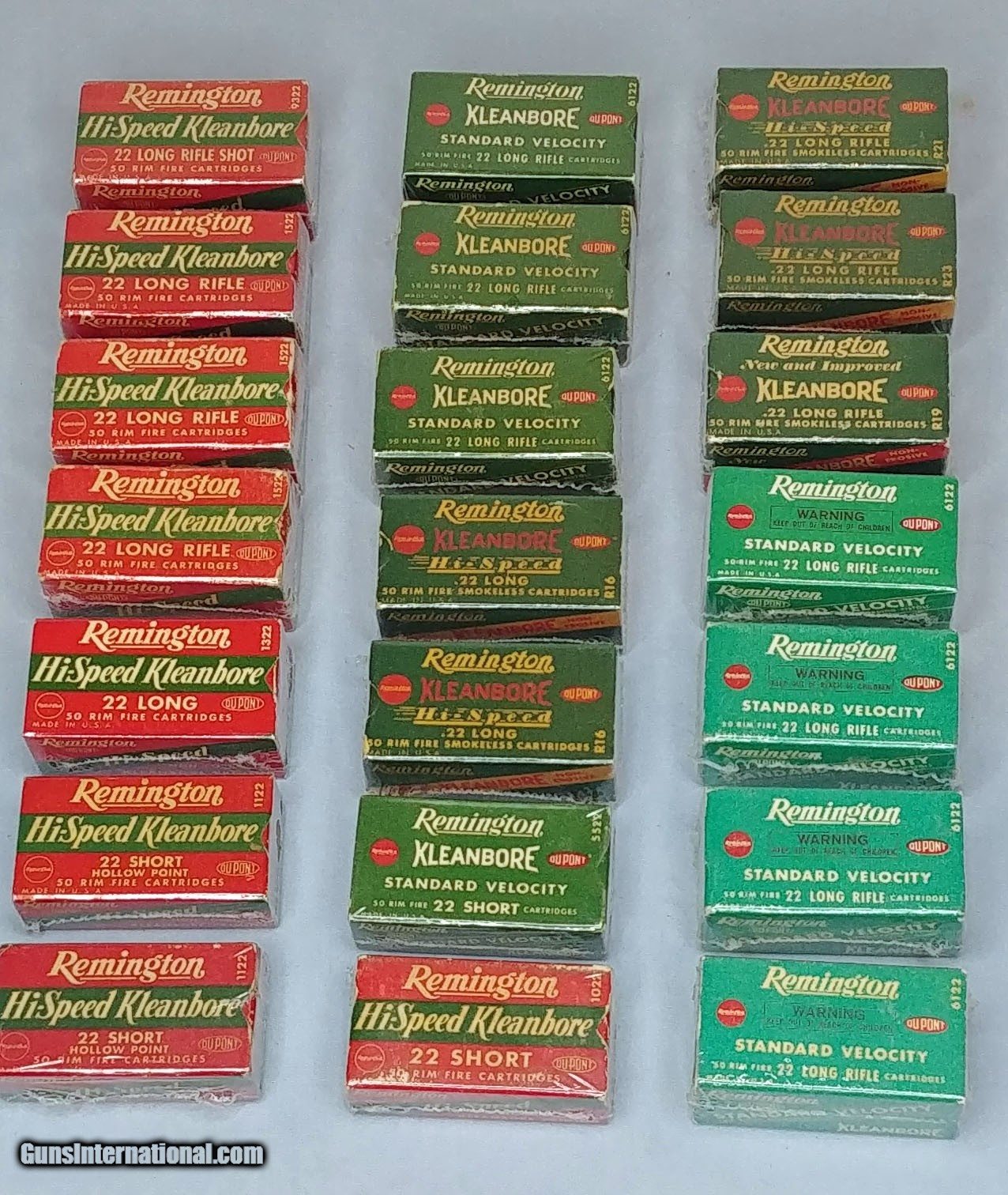 Twenty-One Boxes of Vintage Remington 22 Ammo