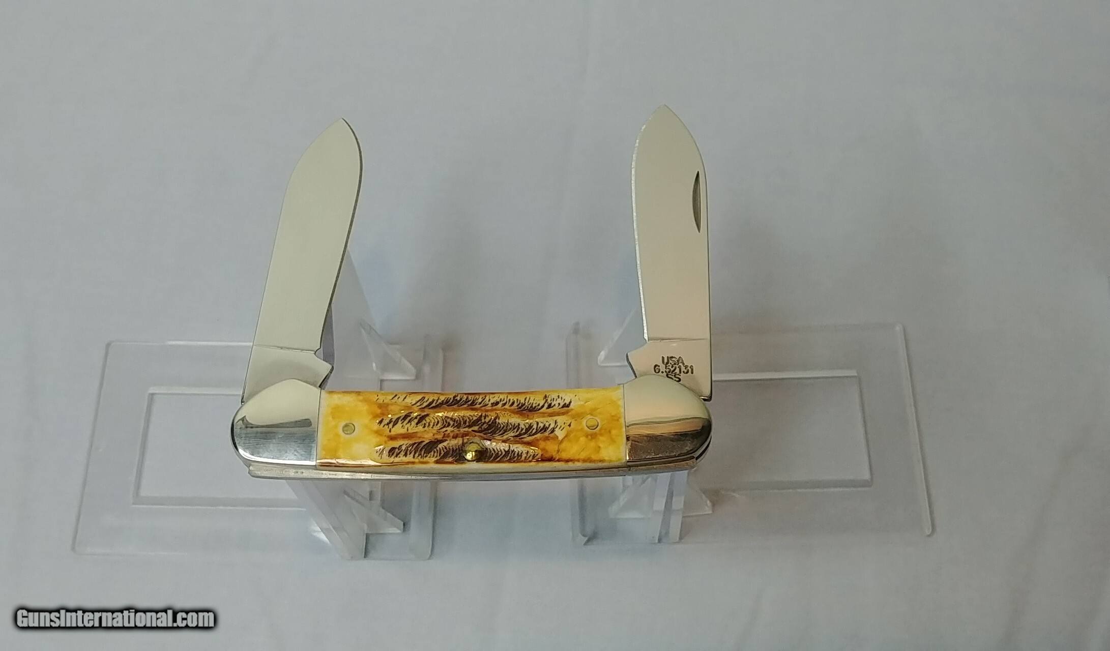 Case XX 6.52131 SS Bone Stag Handles - Canoe - NIB