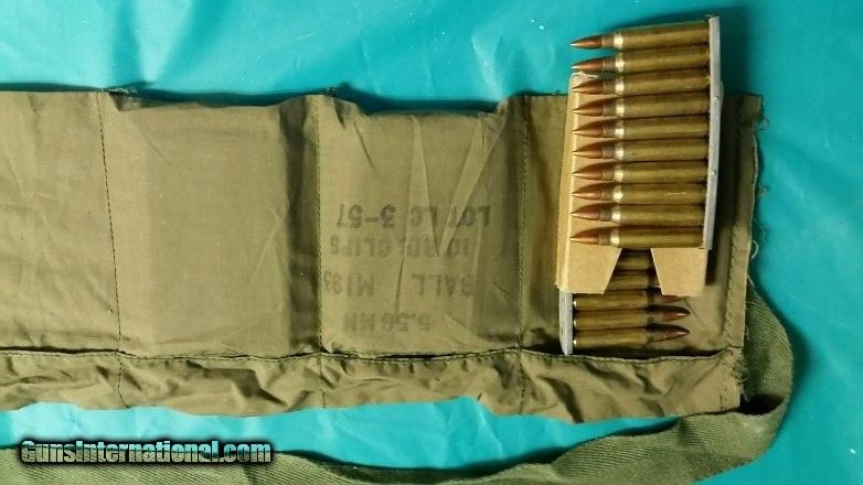 VINTAGE Bandoleer, 5.56 M193 Ball, US ARMY Military VIETNAM War, 9-73-R