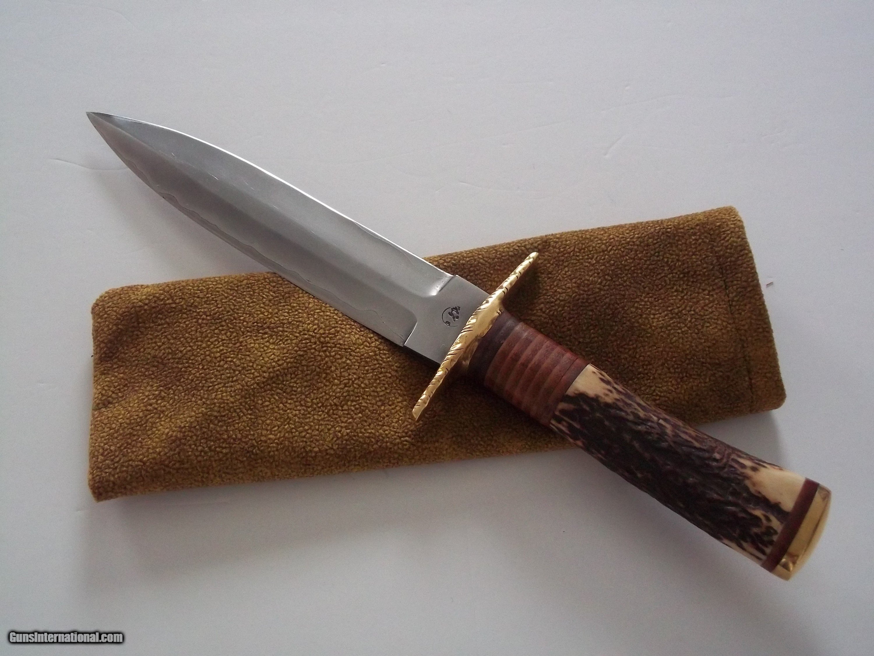 Thierry Le Senecal Medieval Hunting Dagger Fancy File Work Brass Butt ...