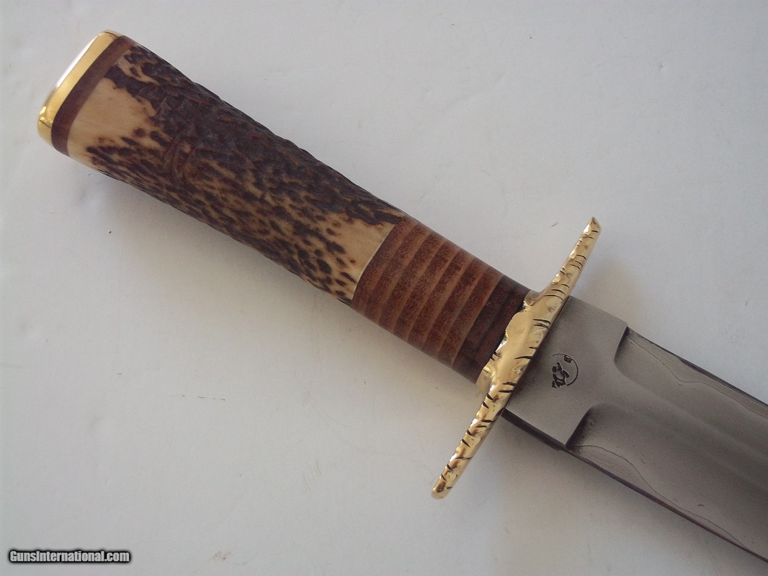 Thierry Le Senecal Medieval Hunting Dagger Fancy File Work Brass Butt ...