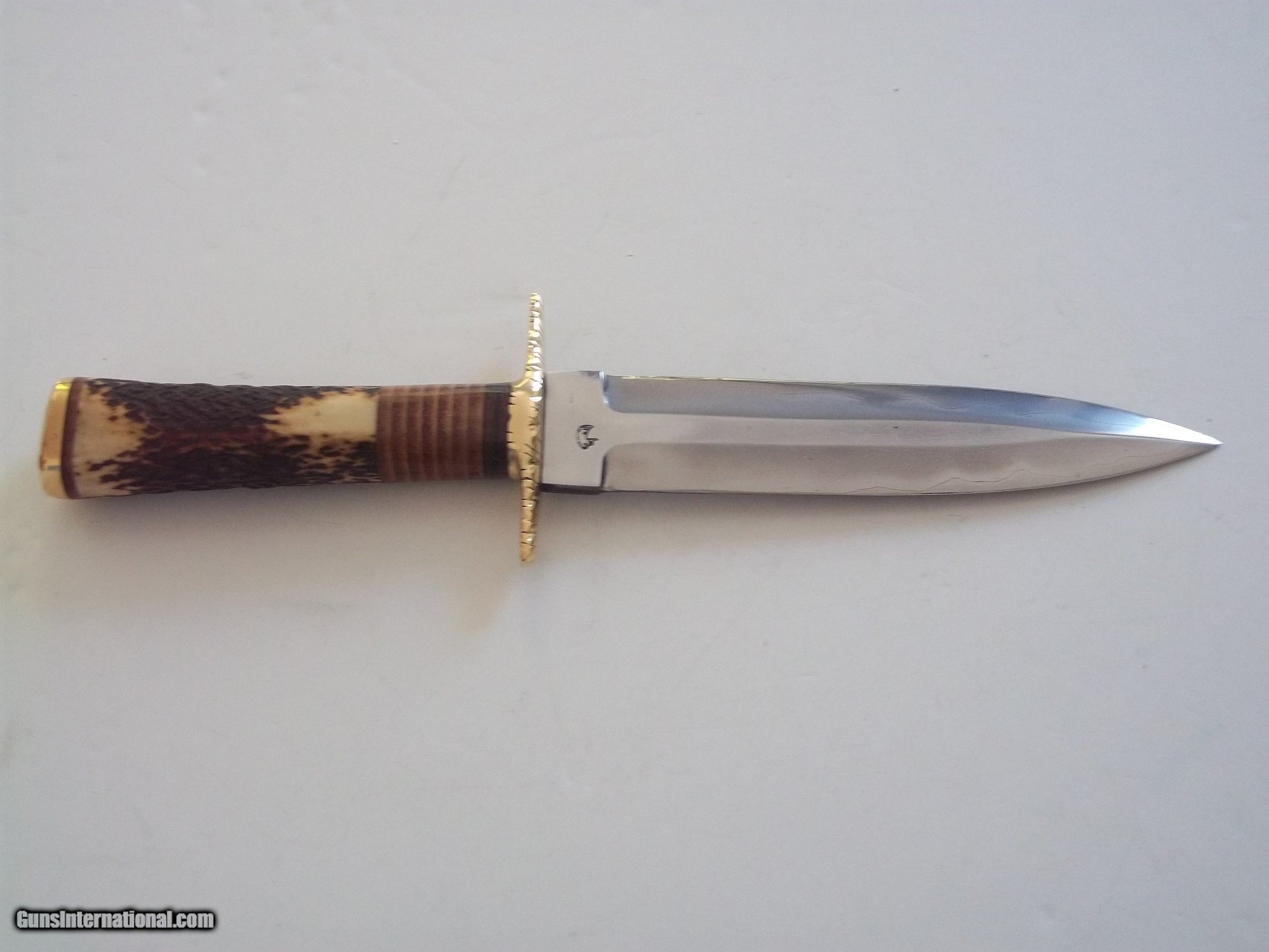 Thierry Le Senecal Medieval Hunting Dagger Fancy File Work Brass Butt ...