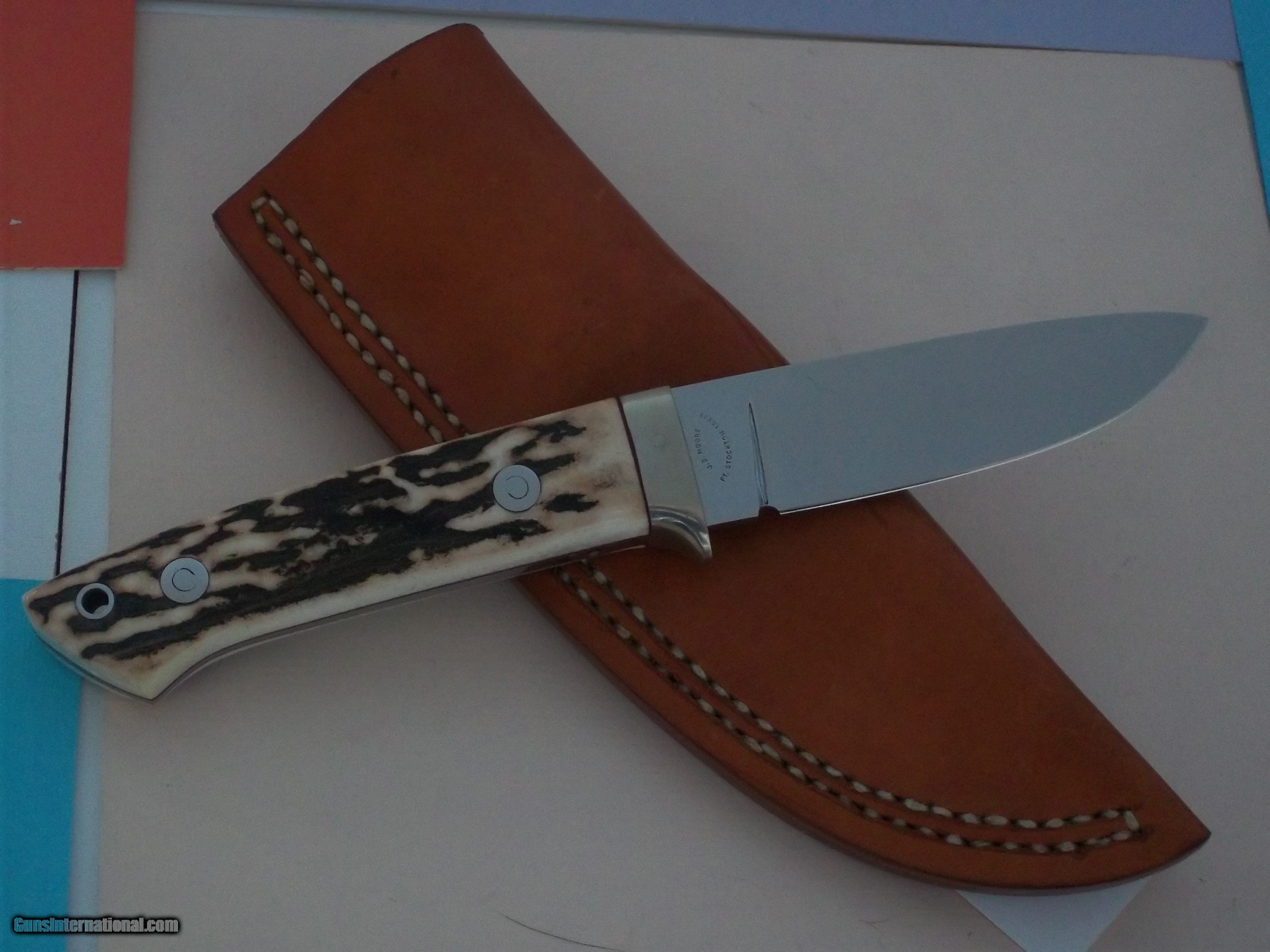 J. B. Moore Classic Loveless Drop Point German Silver single guard ...