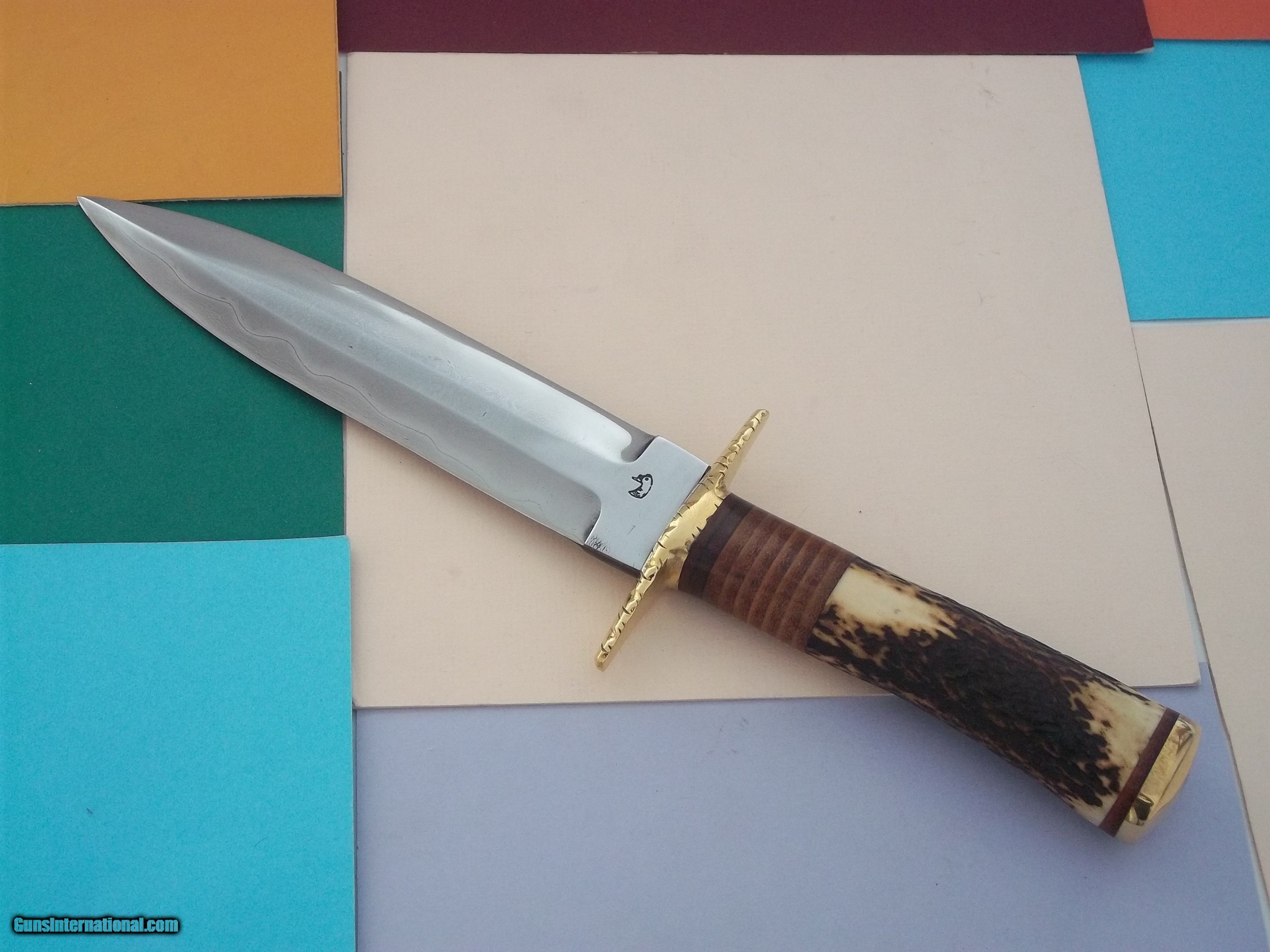 Thierry Le Sénécal Medieval Hunting Dagger San Mai Blade Fancy File ...
