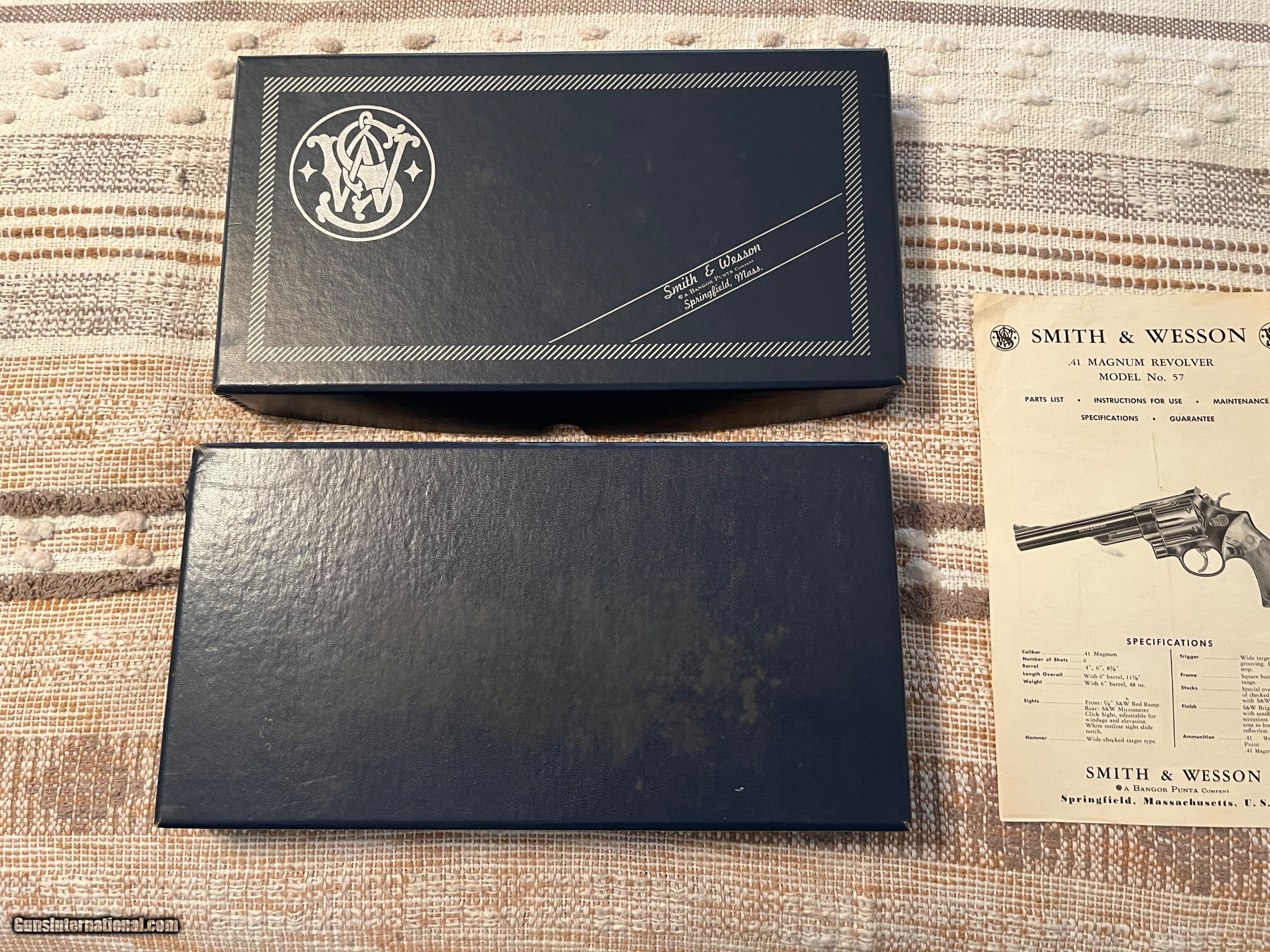 S and w blue gun box