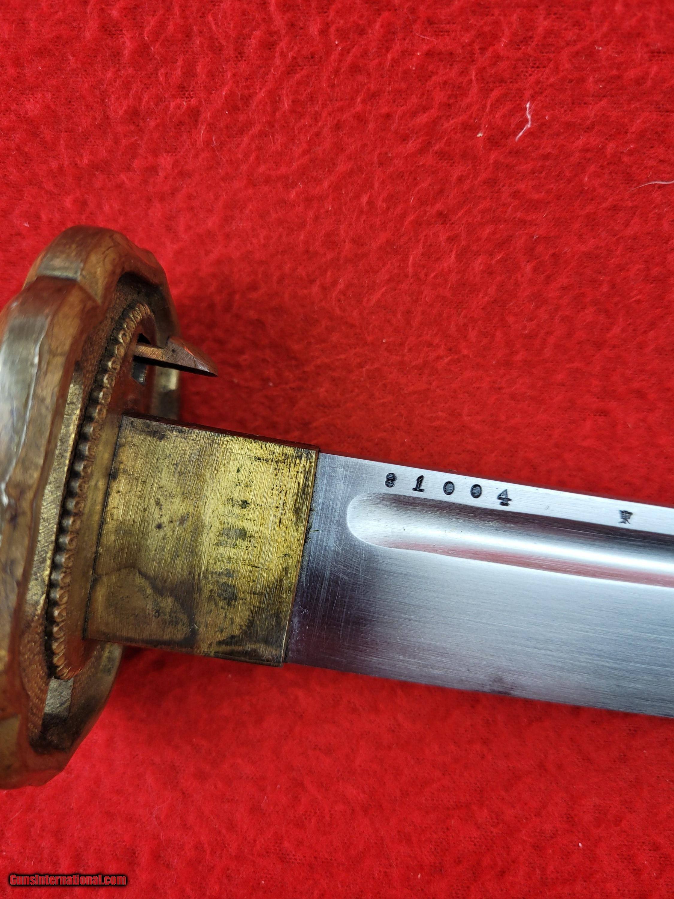 Original Japanese Type 95 NCO Shin-Gunto WWII Bringback