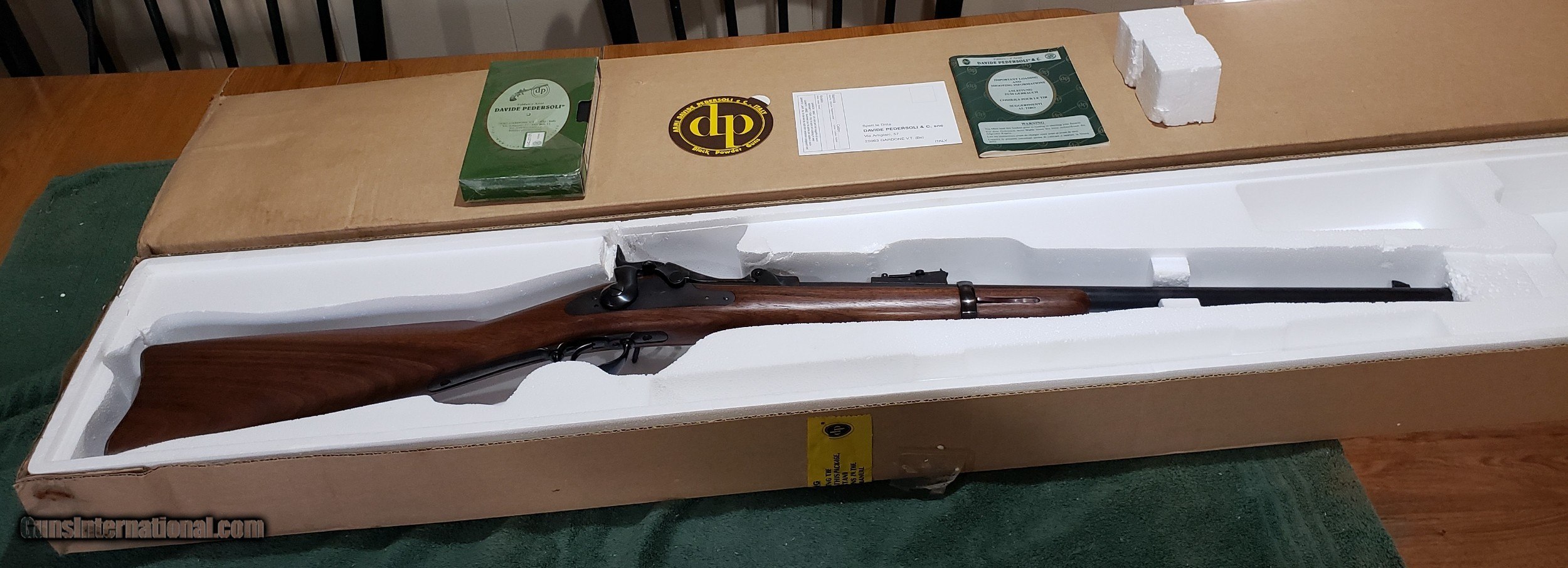 Pedersoli Springfield 1873 Trapdoor 45 70 Cavalry Carbine Lbnib