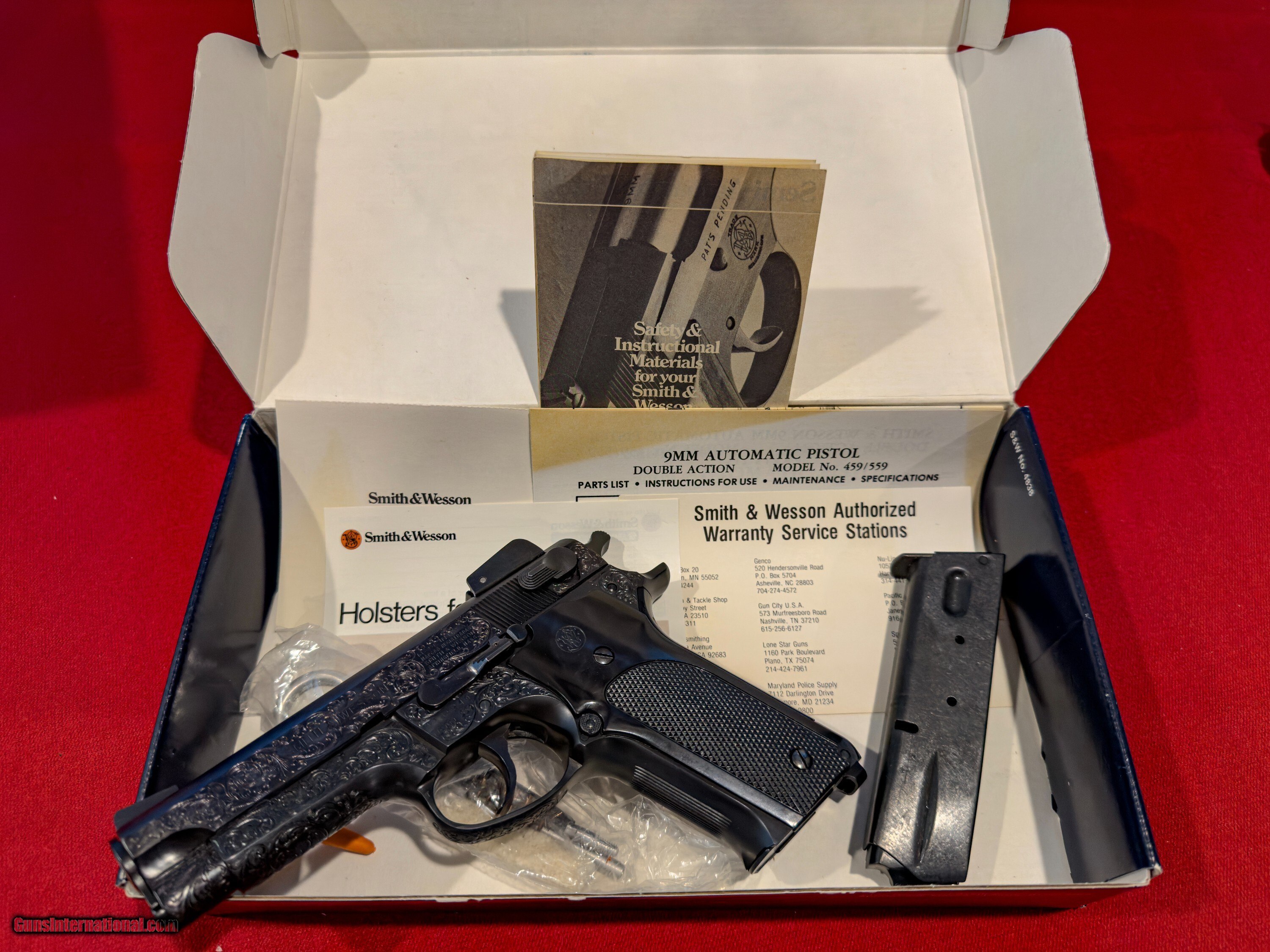1 of 50 Beautiful Blue Factory Engraved Smith & Wesson Model 559 for sale