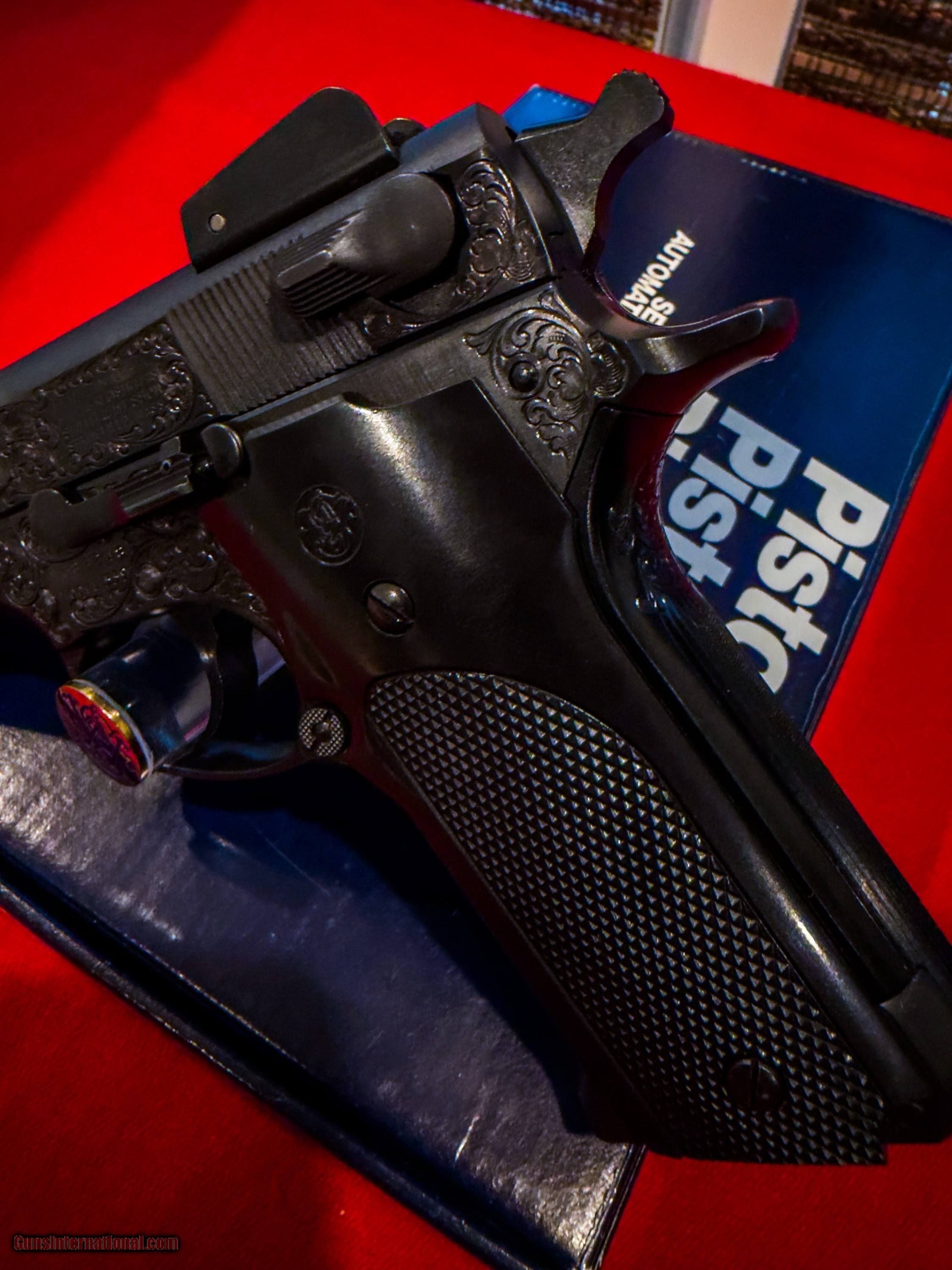 1 of 50 Beautiful Blue Factory Engraved Smith & Wesson Model 559 for sale