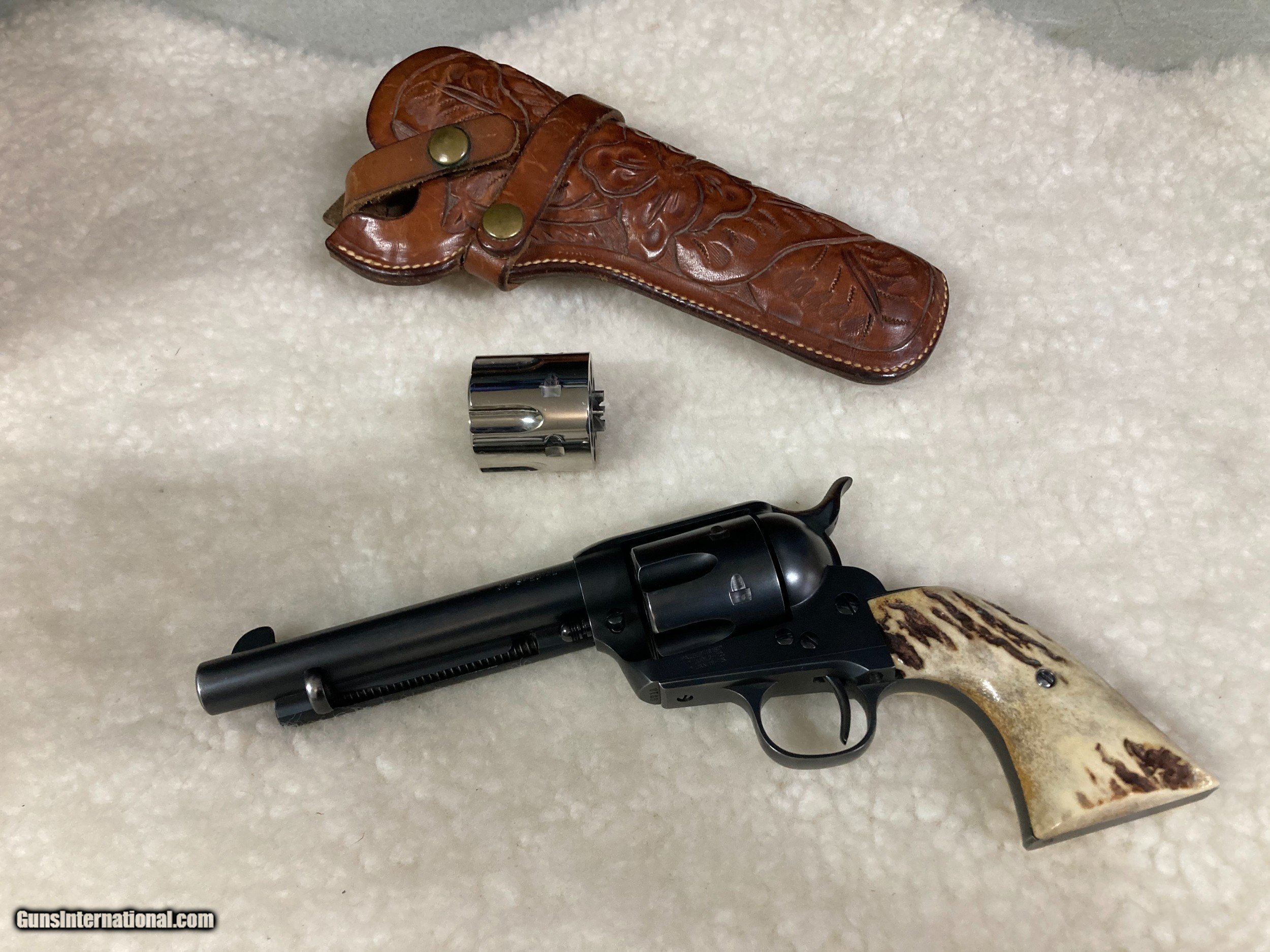 USFA Rodeo Long Hunter .38 Special w/9mm cylinder Stag Grips