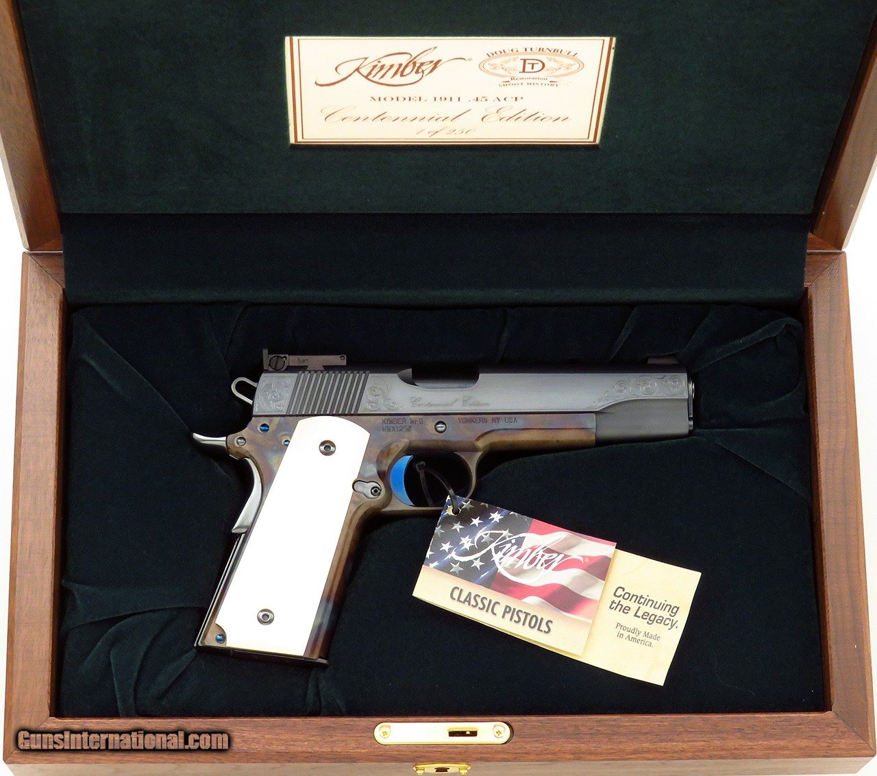 Kimber 1911 Centennial Limited Edition .45 ACP, number 250 of 250, 2010 ...