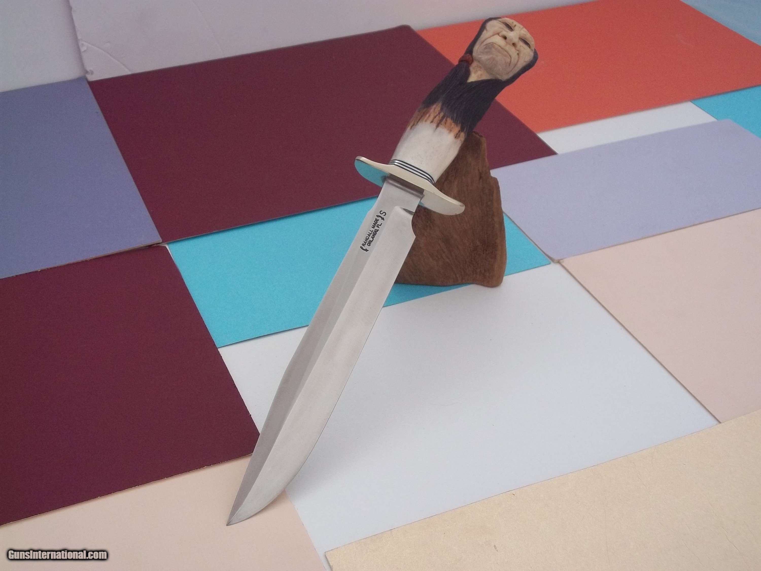 Randall Model # 1-8" All-Purpose Fighting Knife "RED CLOUD" Sambar ...