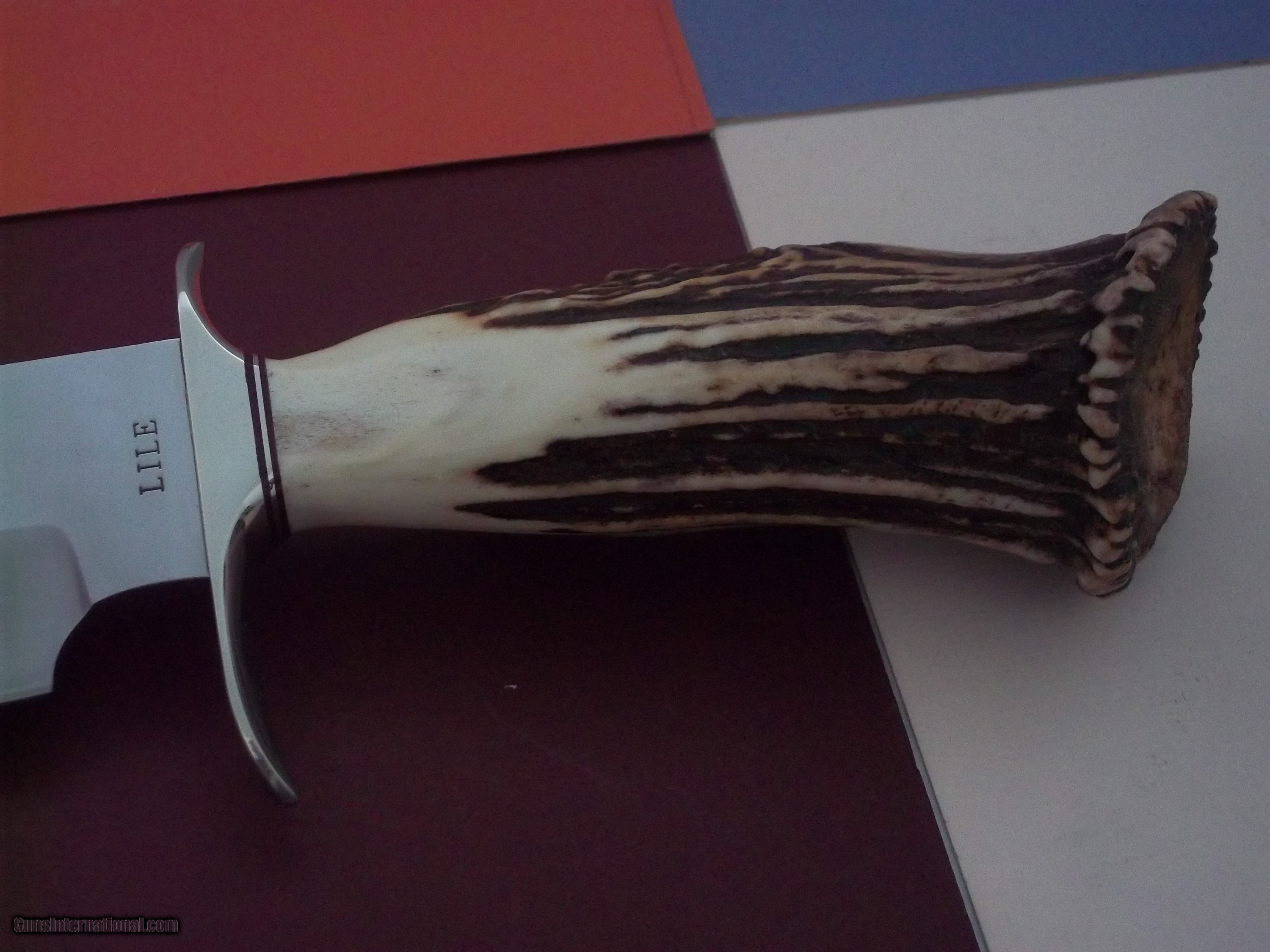 James B. Lile Massive 12-1/4" Bowie German Silver guard Large Crown ...