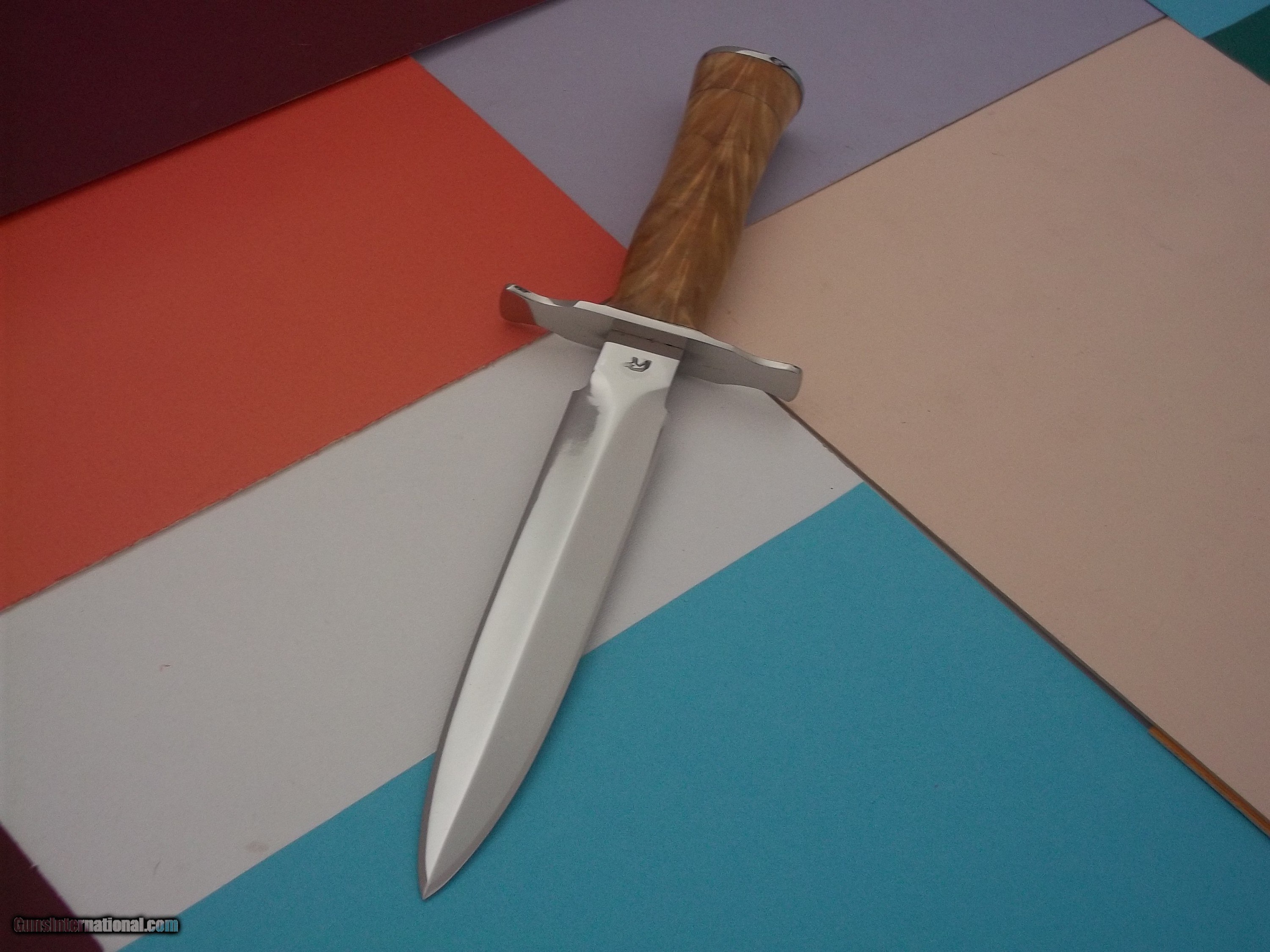 Jean Tanazacq The Dean Of French Knifemakers "LE VENGEUR" Prototype Dagger Poplar Wood Handle ...