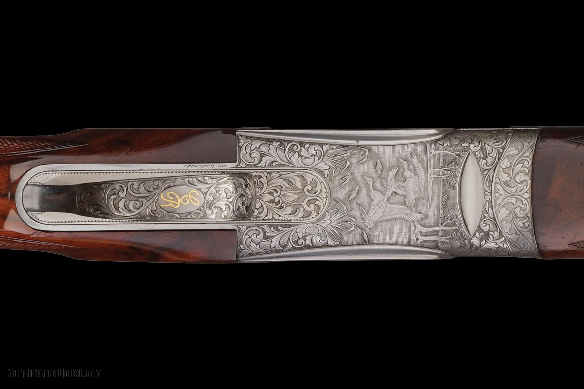 Factory Galeazzi Signed and Master Game Scene Engraved Perazzi SC3 O/U ...