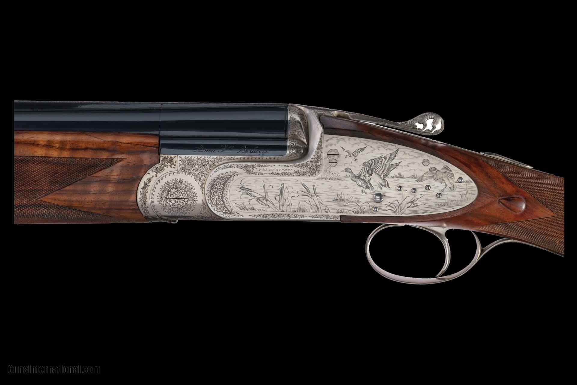 Claudio Cremini Signed and Game Scene Engraved Bertuzzi Sidelock Over ...