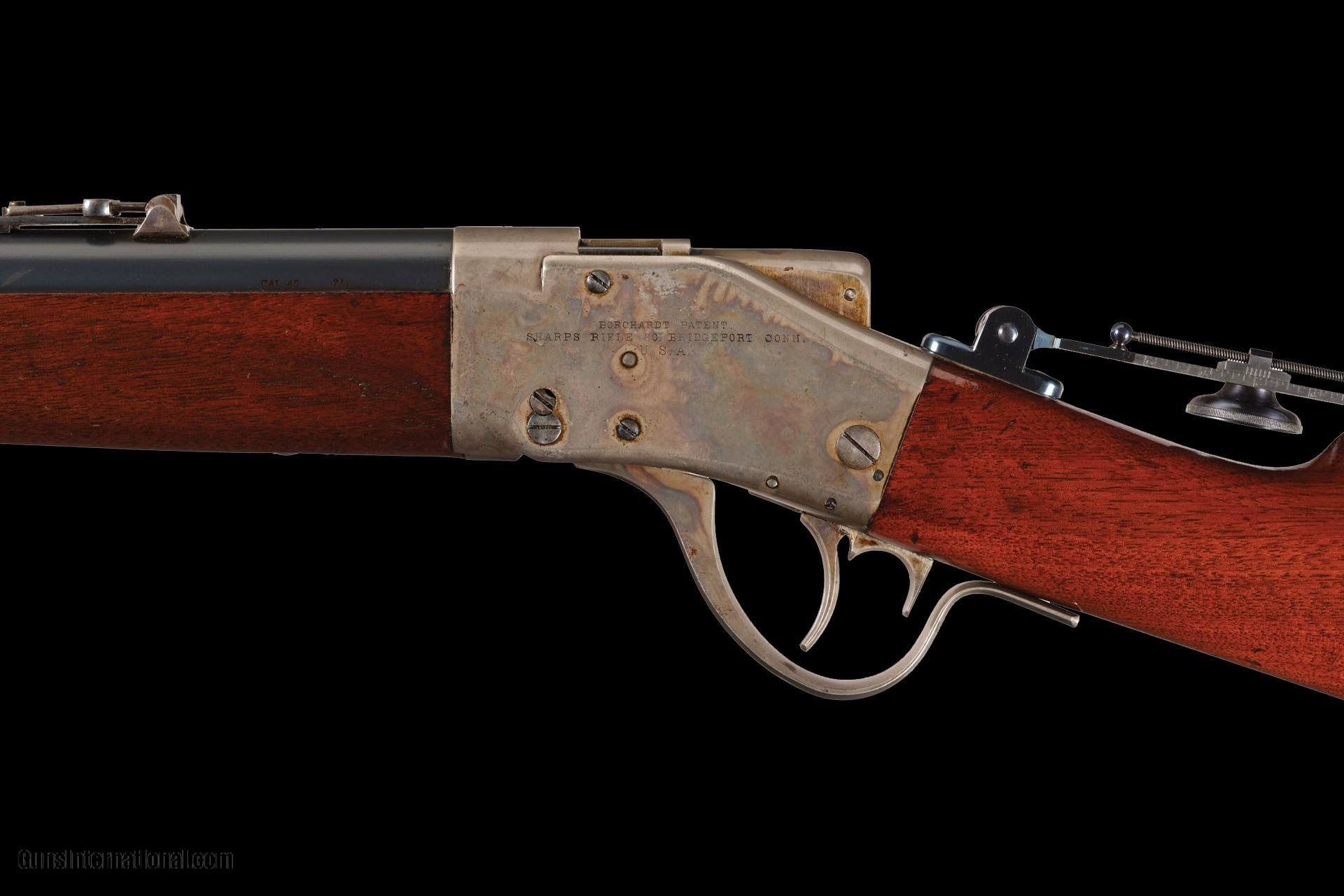 Sharps-Borchardt Model 1878 Single Shot Sporting Rifle in Desirable .45 ...