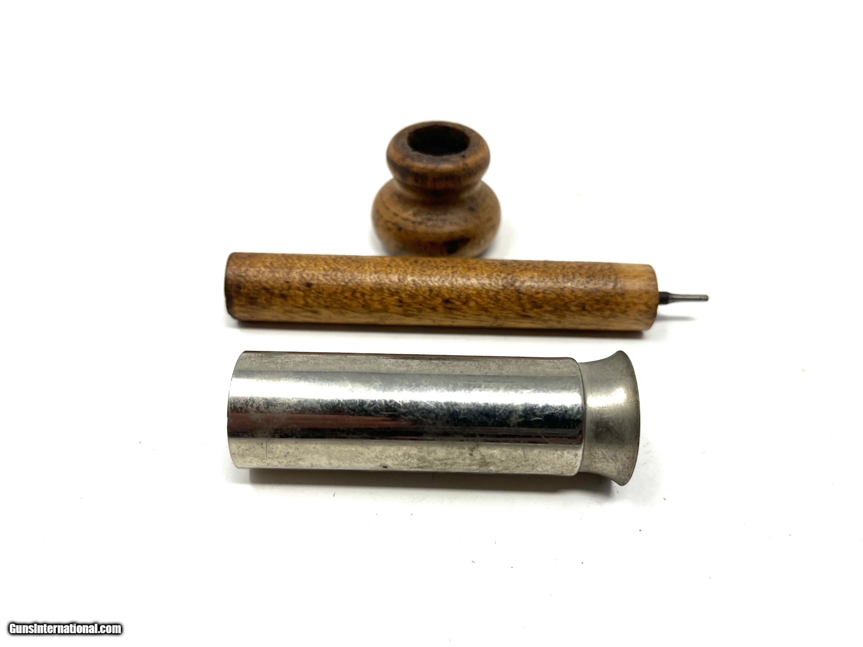 Vintage 12 Gauge Shotgun Shell Wad Sleeve and Plunger Reloading Tool