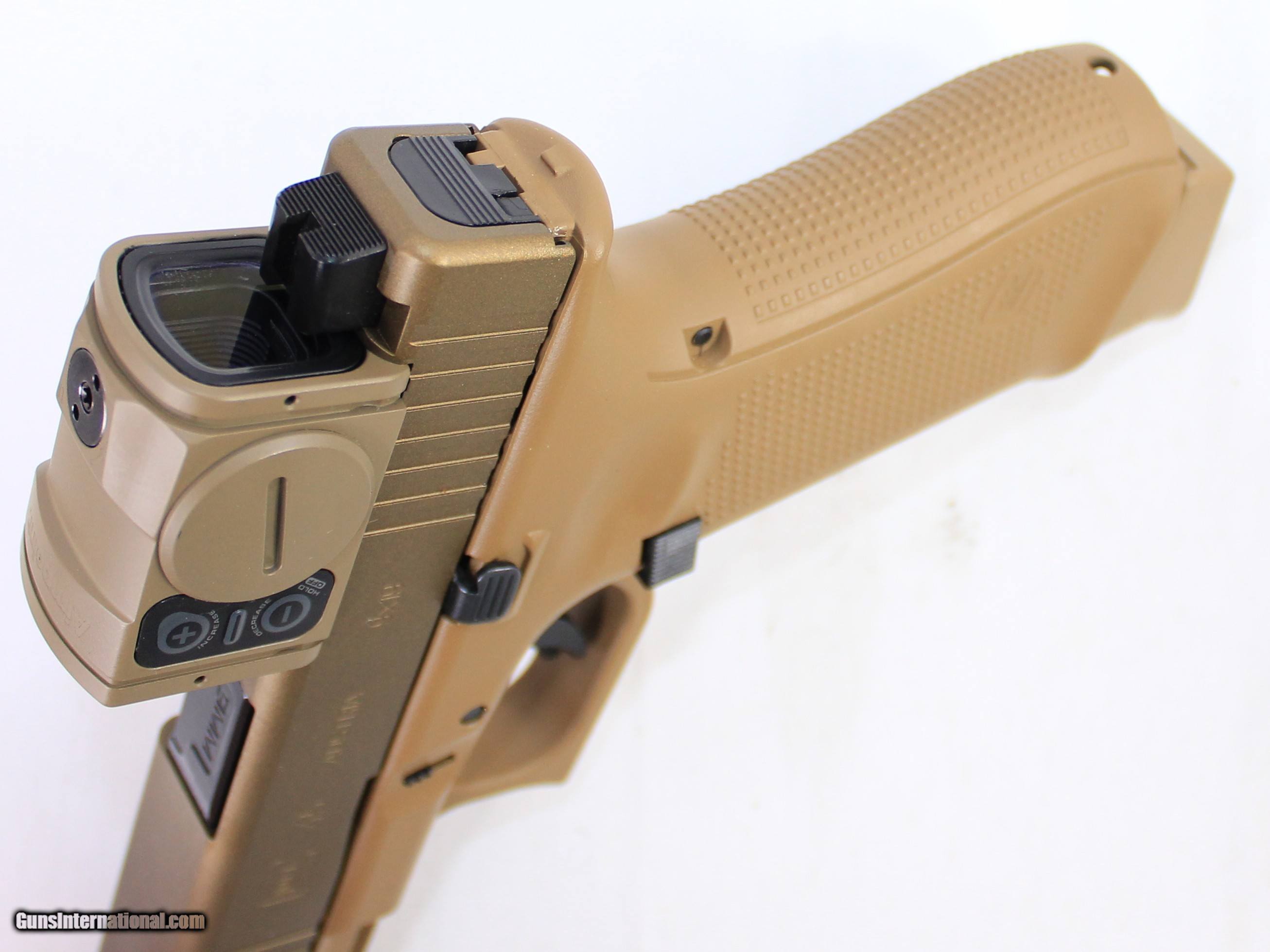 GLOCK G45 GEN5 MOS 9MM 5" THREADED BBL FDE AIMPOINT ACRO P-2 TAN BOX 3 ...