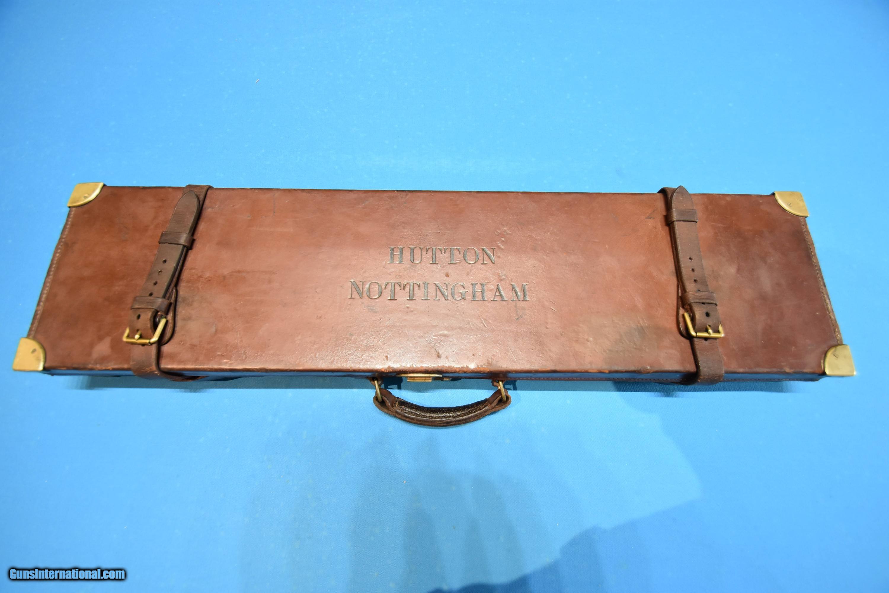 Fantastic, English, Vintage, Leather Gun Case with Brass Corners. $595.00