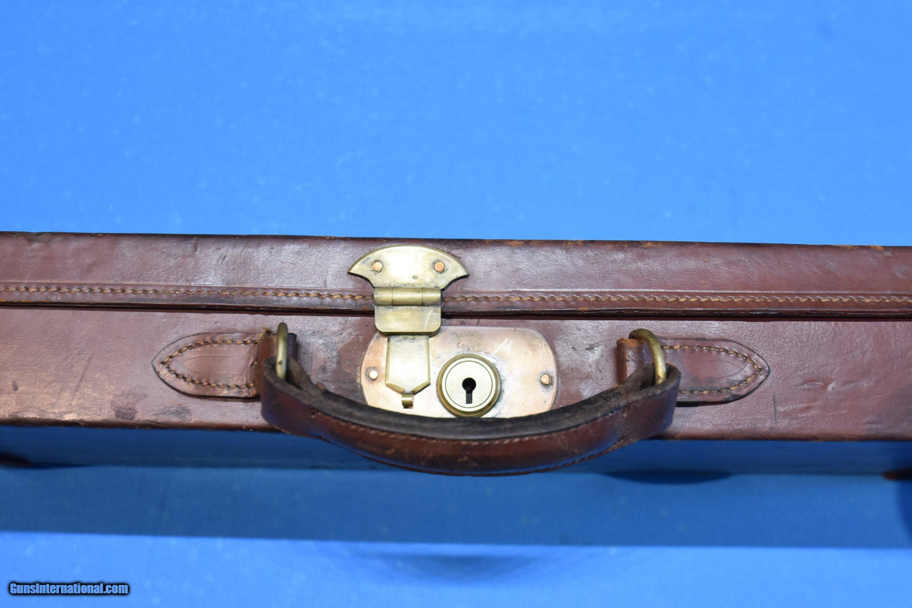 Fantastic, English, Vintage, Leather Gun Case with Brass Corners. $595.00