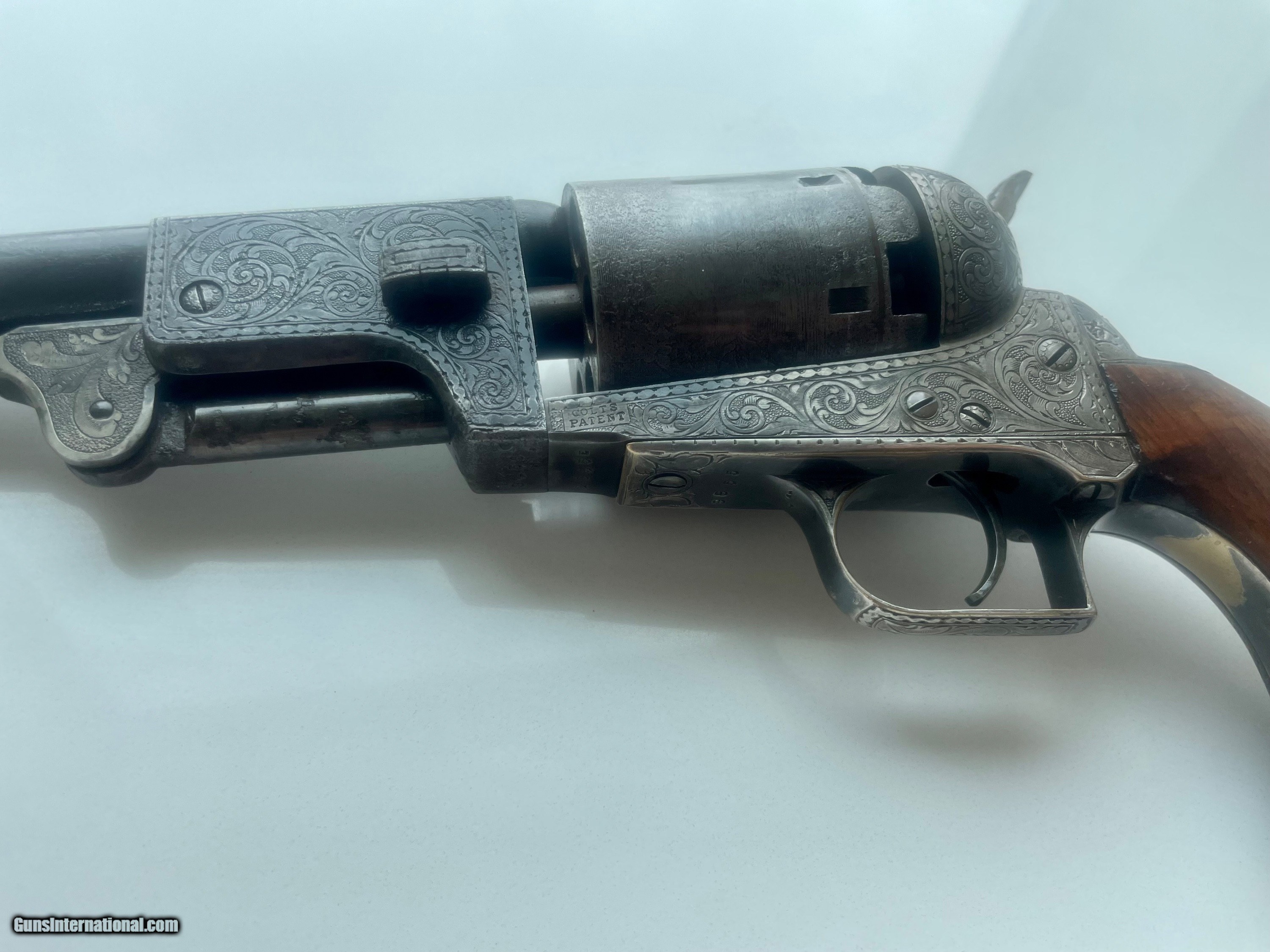 Colt 2nd model dragoon engraved with gold bands
