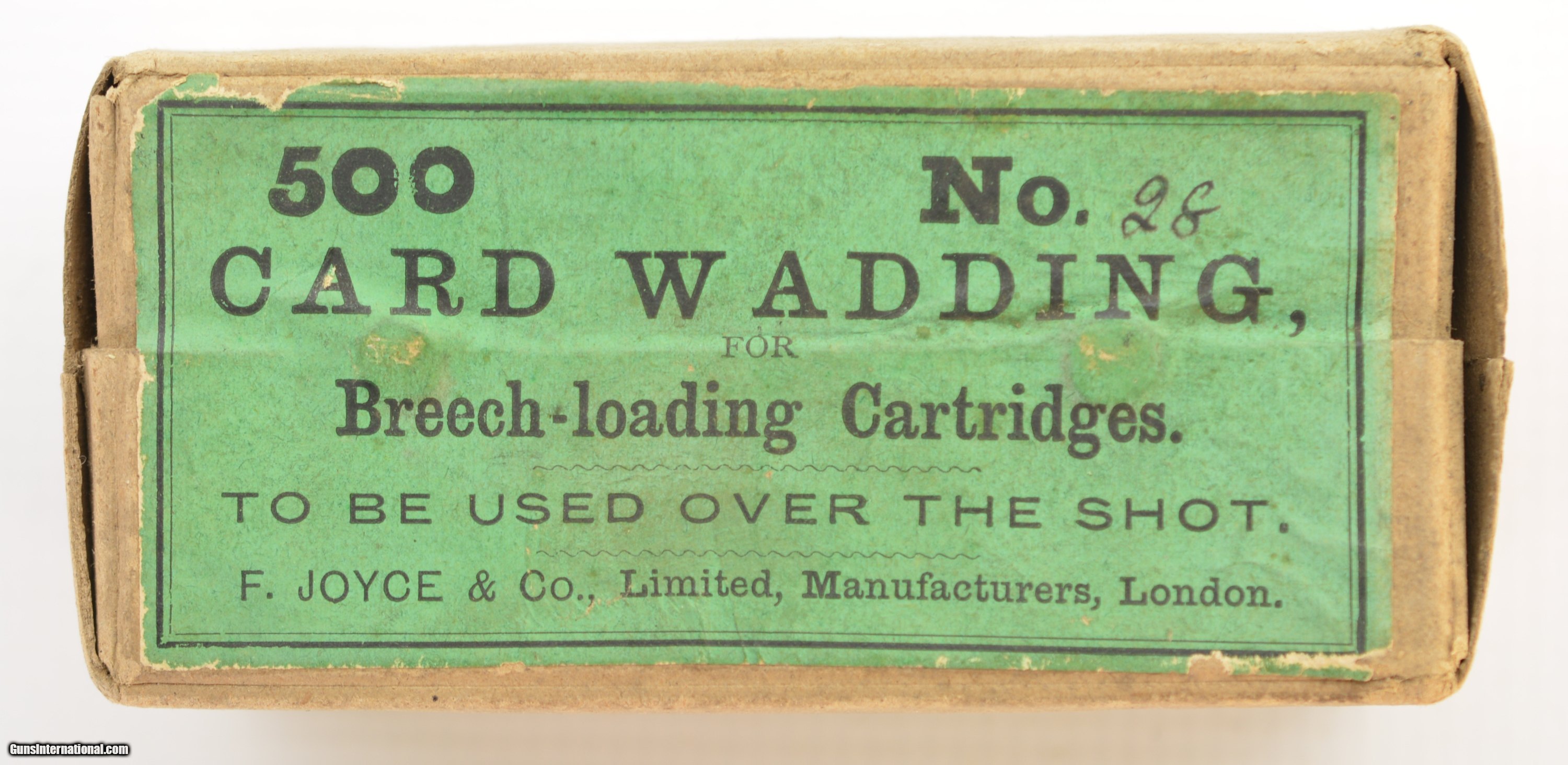 Antique F.Joyce & Co Card Wadding 28 Gauge