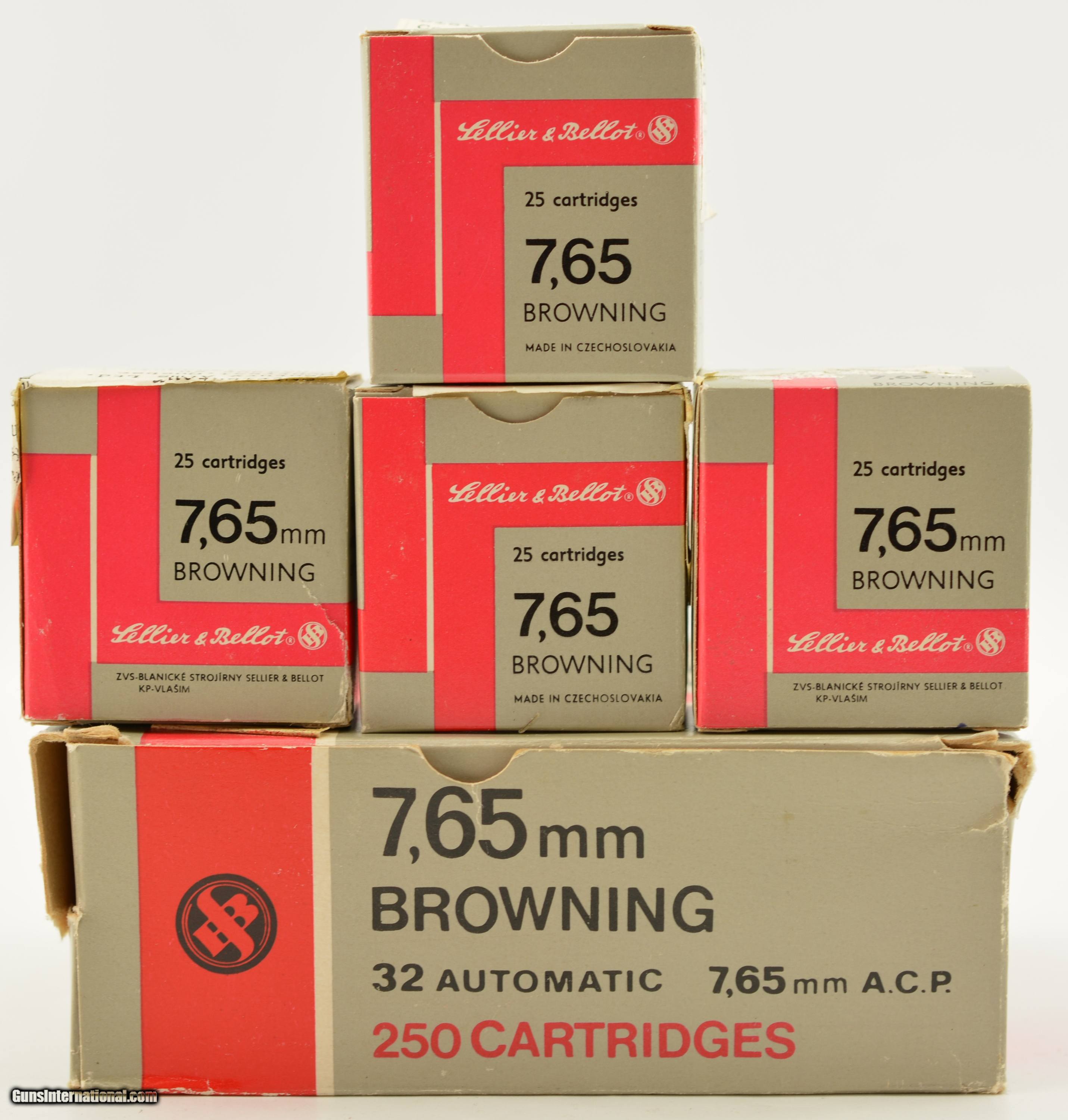 Sellier & Bellot 7.65mm Browning/32 ACP 73gr 300